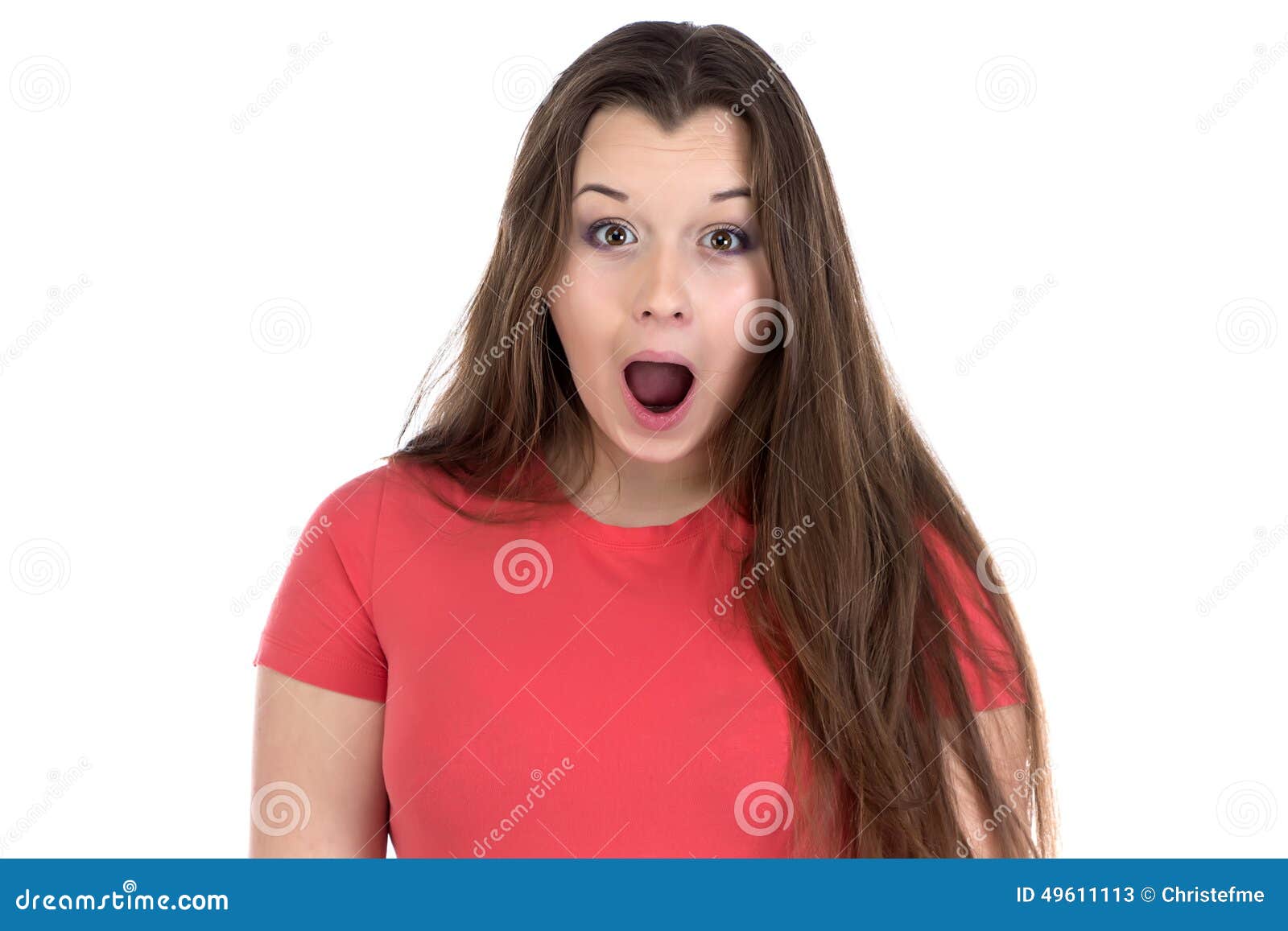 Image of Teenage Girl in Shock Stock Image - Image of advertisement ...
