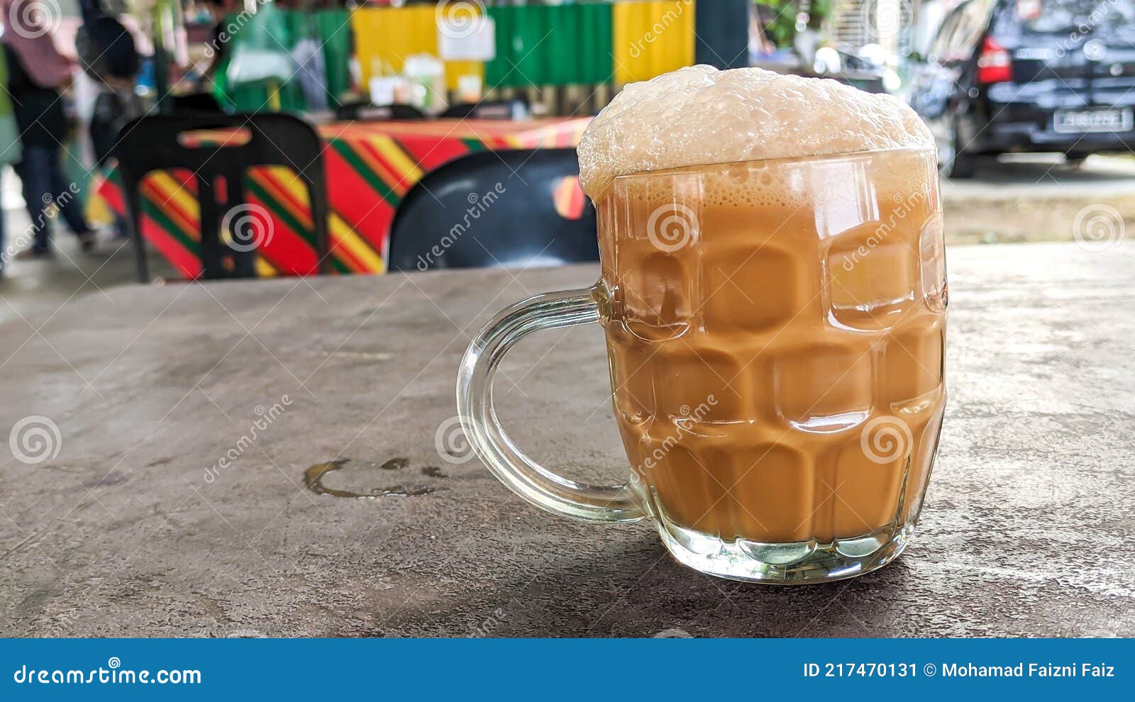 An Image of Teh Tarik or Also Known As Tea with Milk Served in a Glass ...