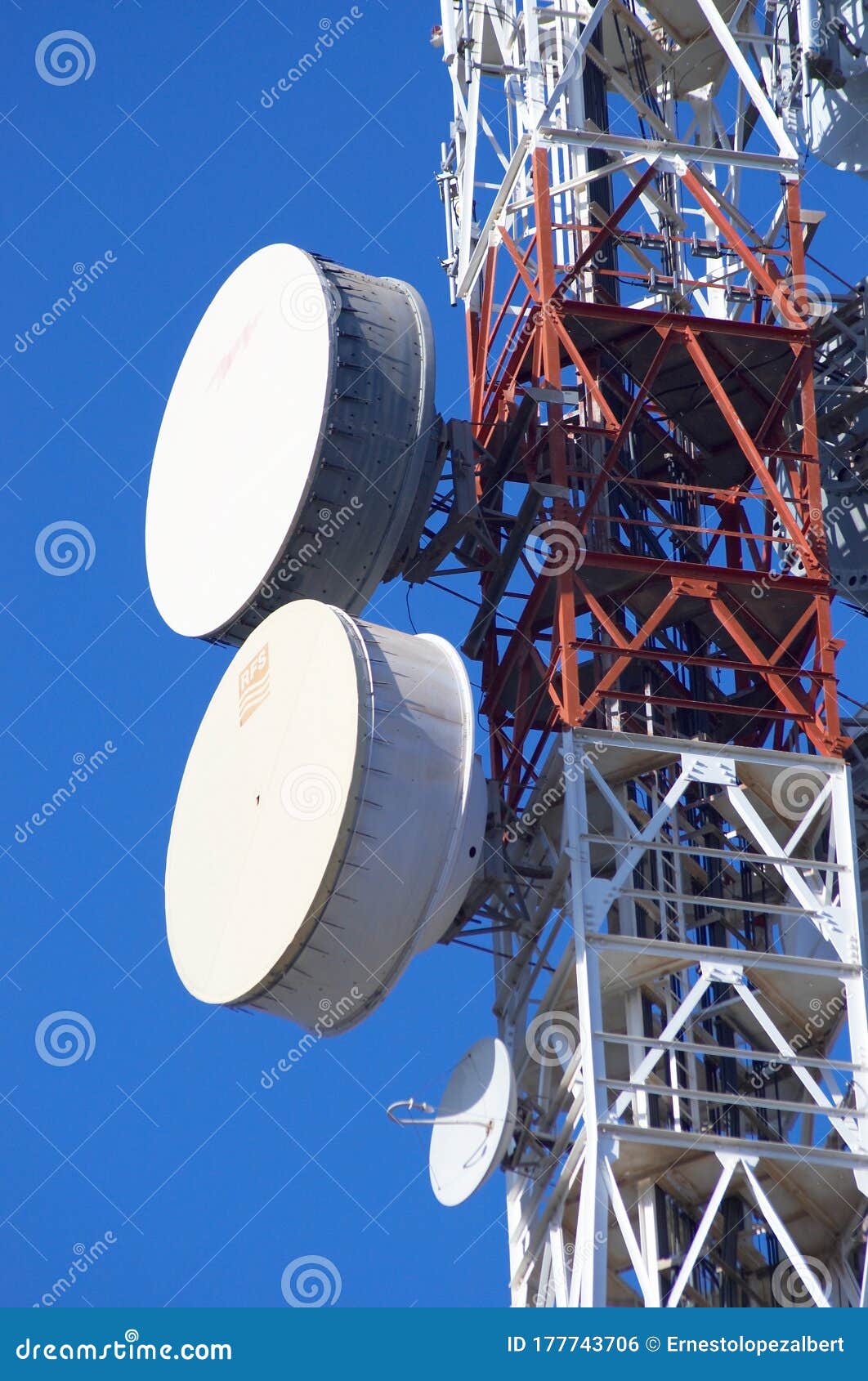 Repeater Telecommunication Antennas Located High in the Mountain Stock ...