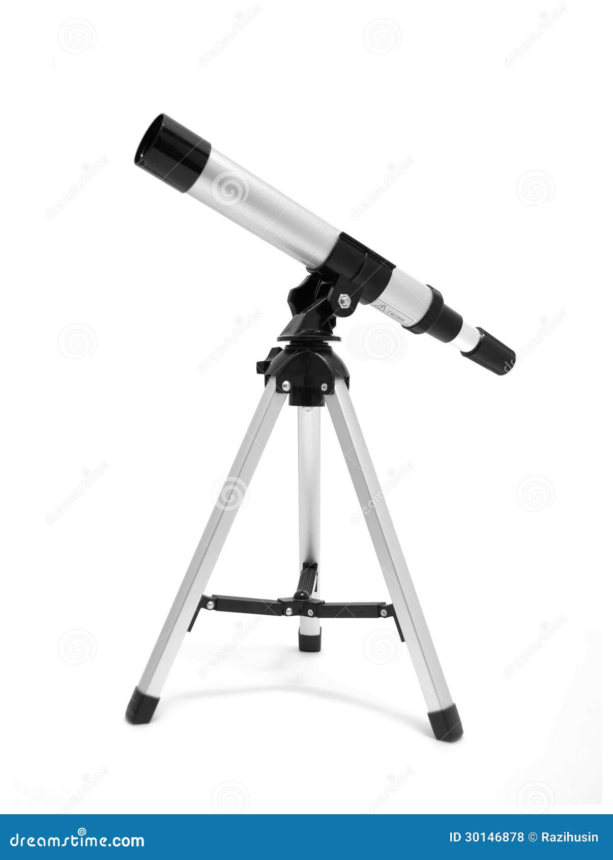Telescope on Tripod Over White Stock Photo - Image of search ...