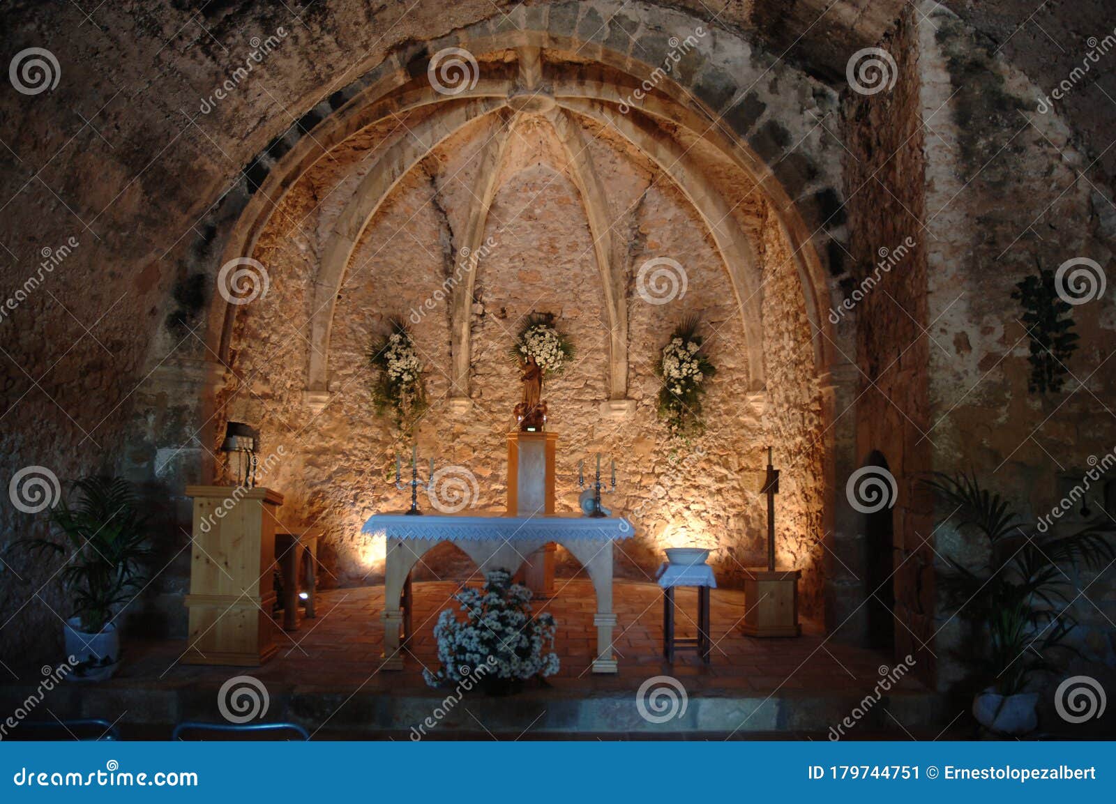 Temple Altar of a Christian Religious Building Stock Image - Image of ...