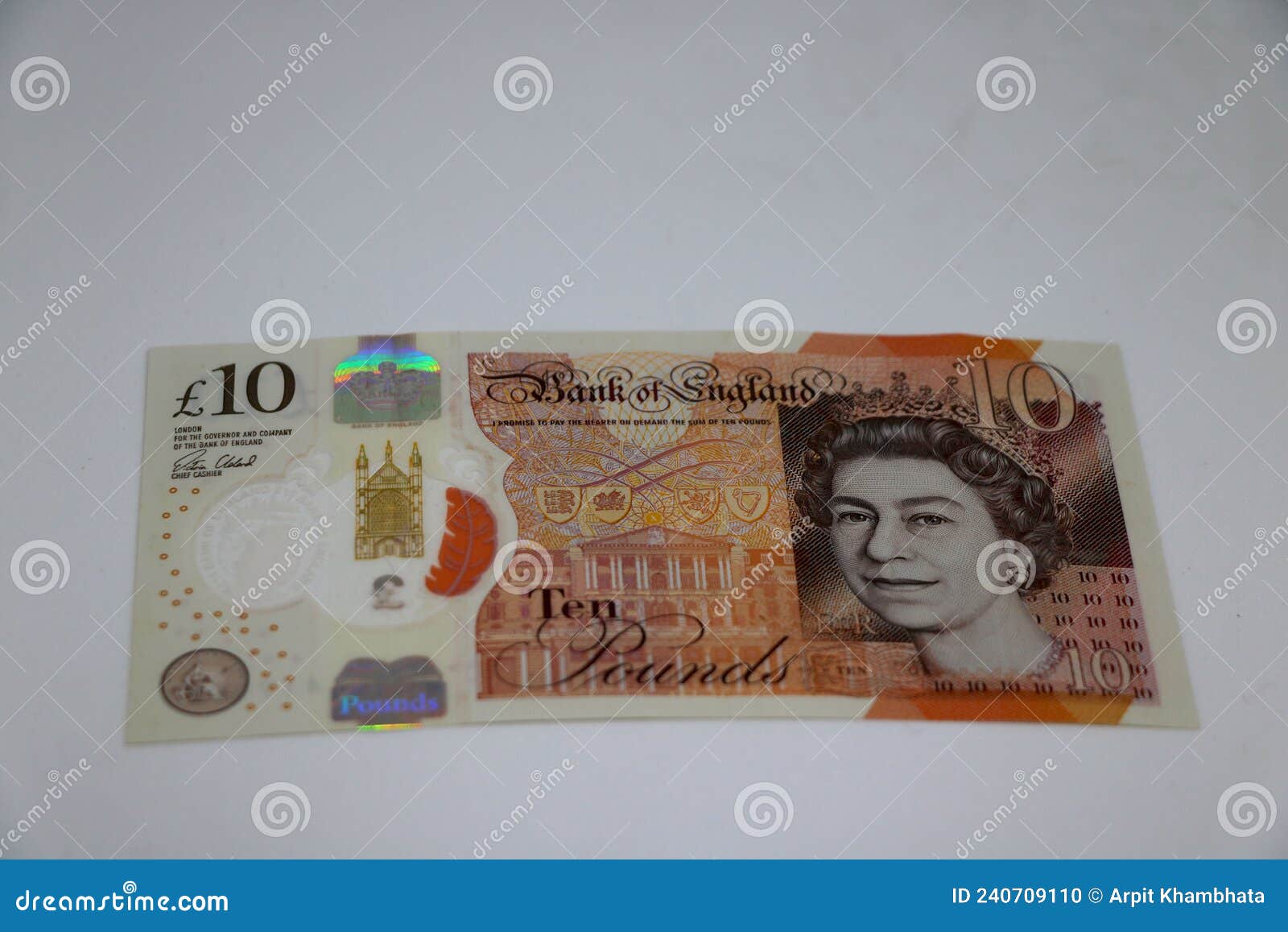 Ten British Pound Sterling Currency Note Editorial Image - Image of ...