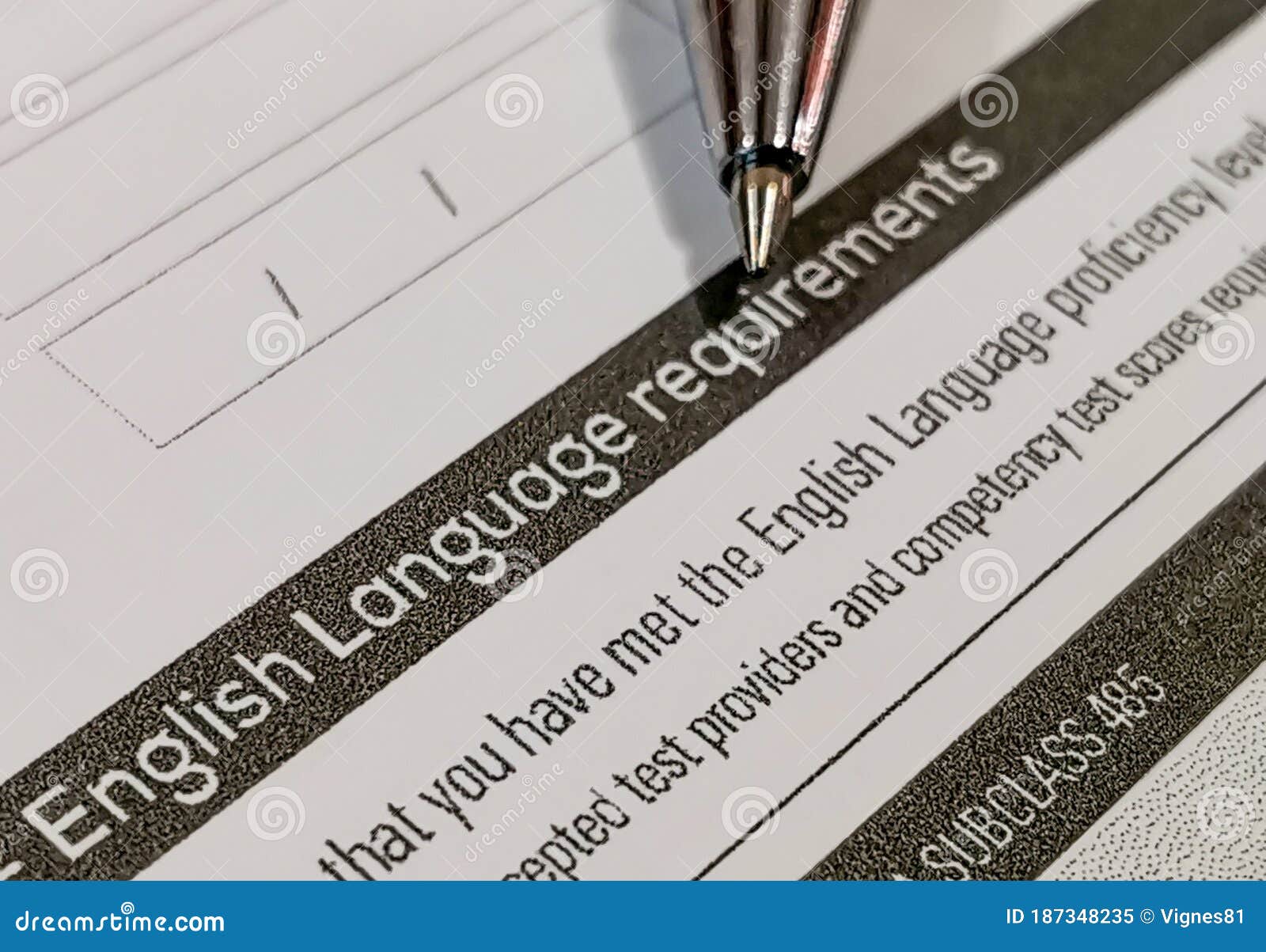 English Language Requirements Stock Image - Image of english, apply ...