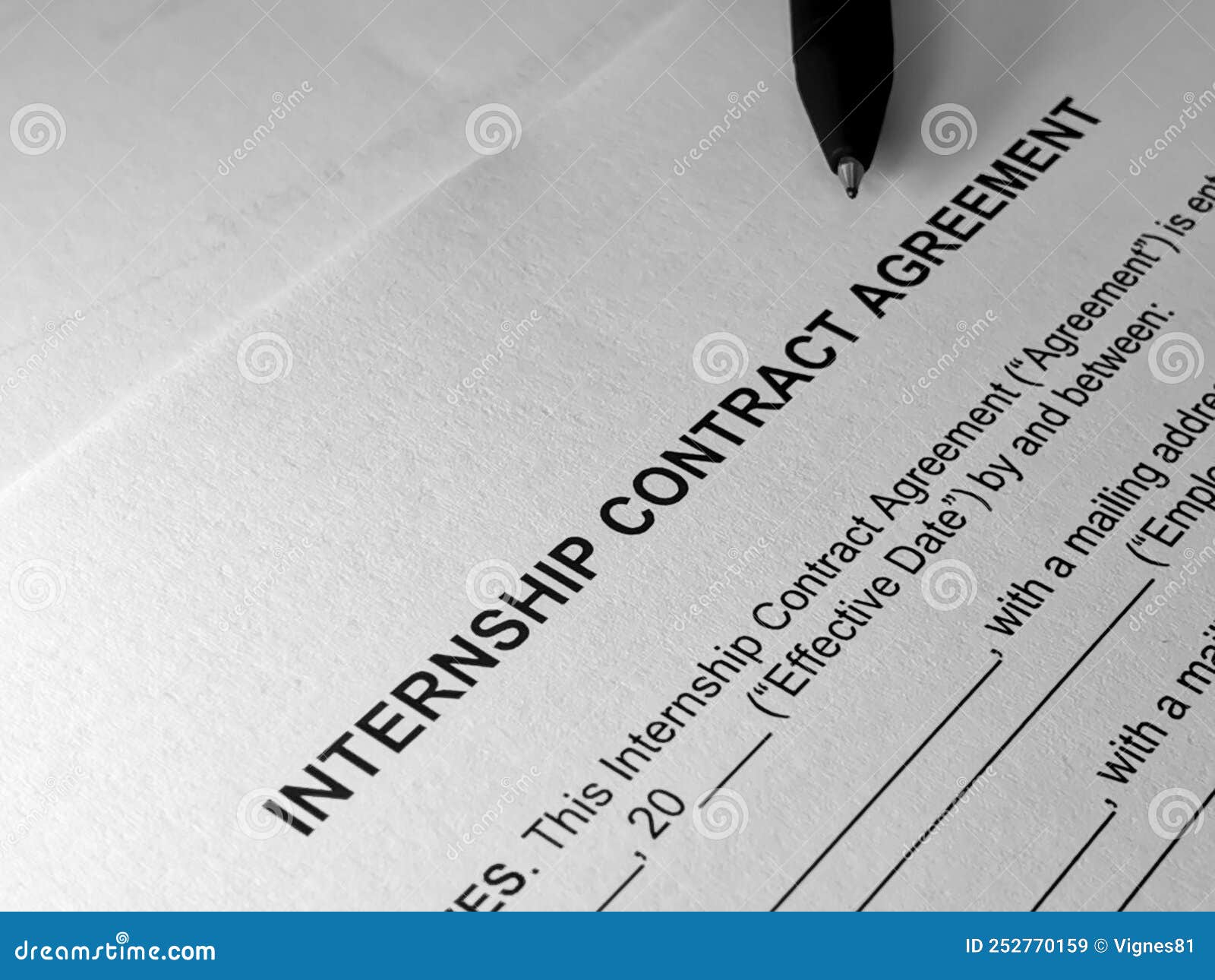 Internship Contract Agreement Stock Image - Image of train, sketch ...
