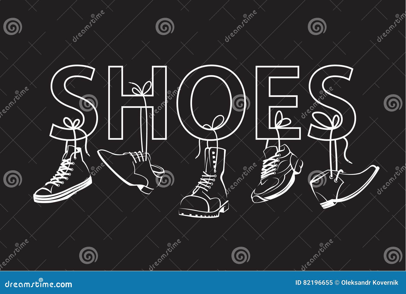Image with text and shoes stock vector. Illustration of foot - 82196655