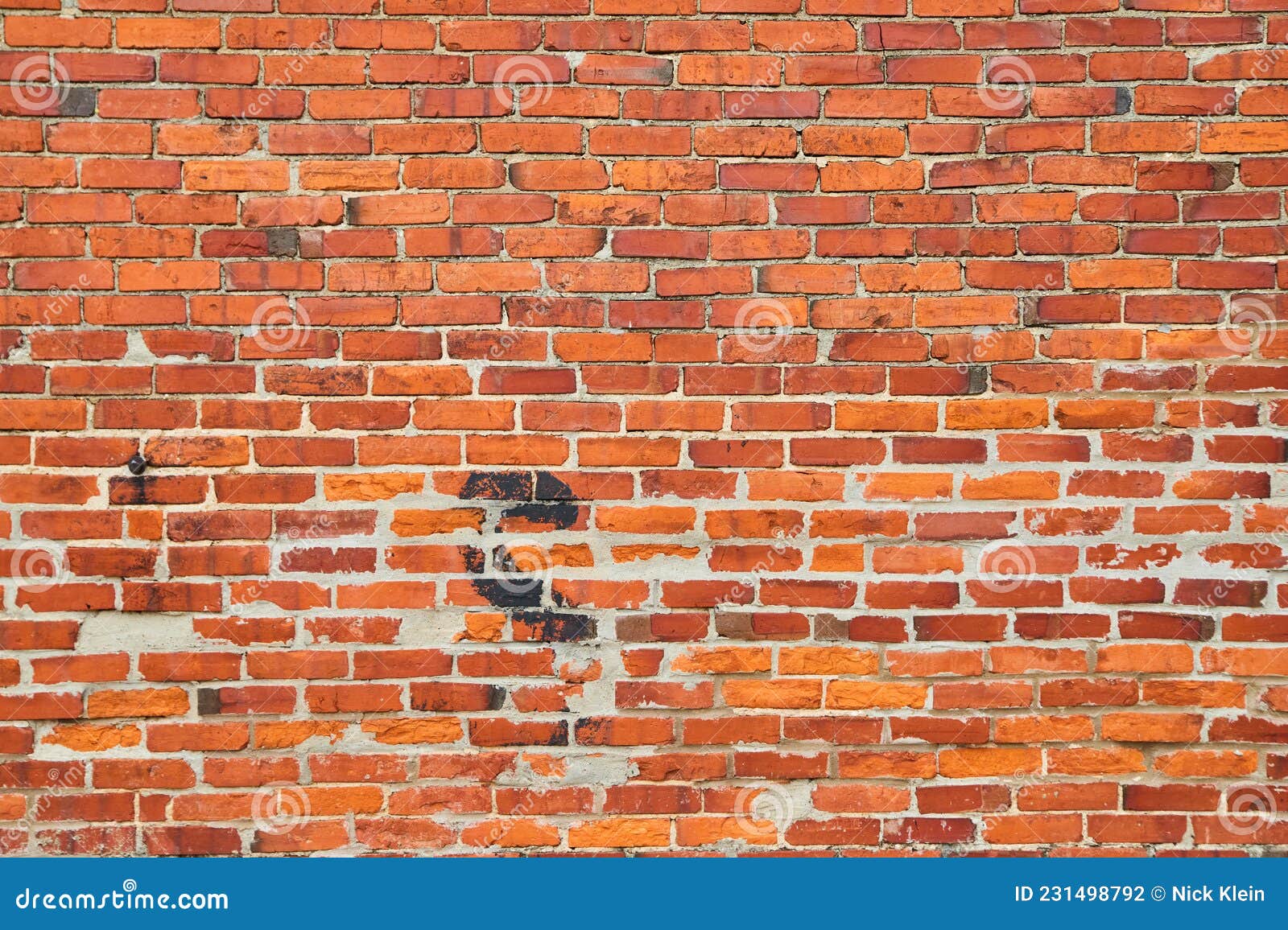 Texture of Orange and Red Brick Wall Stock Photo - Image of rough ...