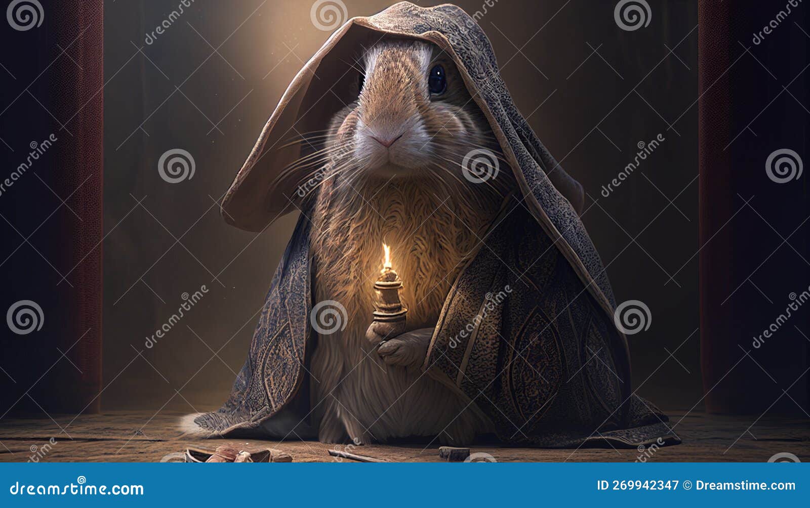 Image on the Theme of the World of Magic. Rabbit in the Role of a ...