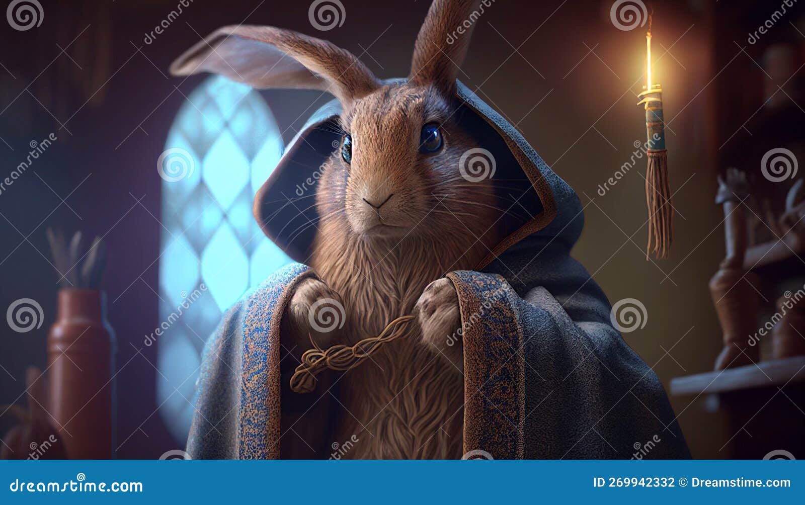 Image on the Theme of the World of Magic. Rabbit in the Role of a ...