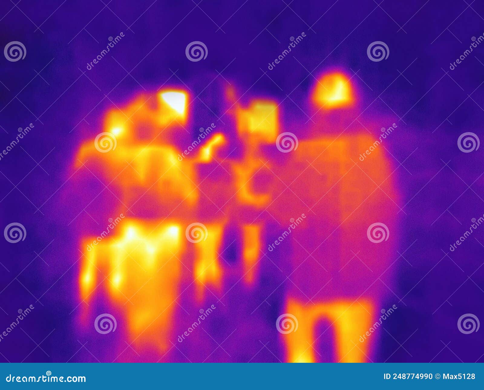 The Image from Thermal Imager Device Stock Photo - Image of neon ...