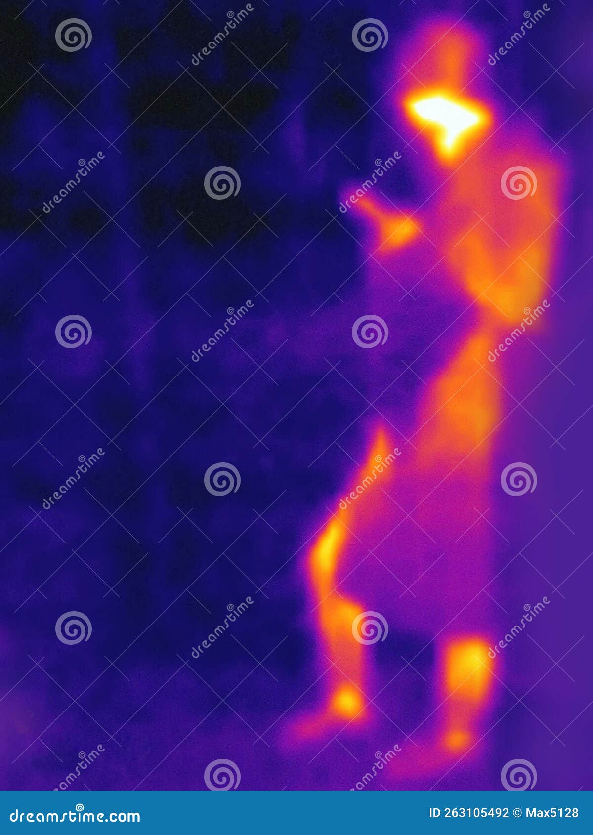 The Image from the Thermal Imager Device Stock Photo - Image of ...