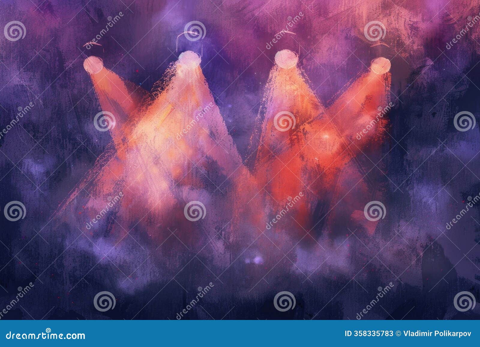 Image of Three Angels in Fluffy White Clouds Stock Image - Image of ...