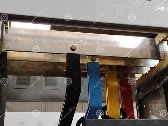 Image of Three Phase Copper Busbar Connection in Low Voltage ...
