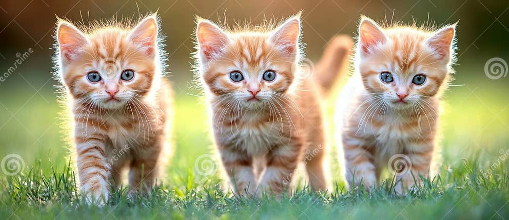An Image of Three Toned Cats Exploring Copy Space is Curious and Cute ...