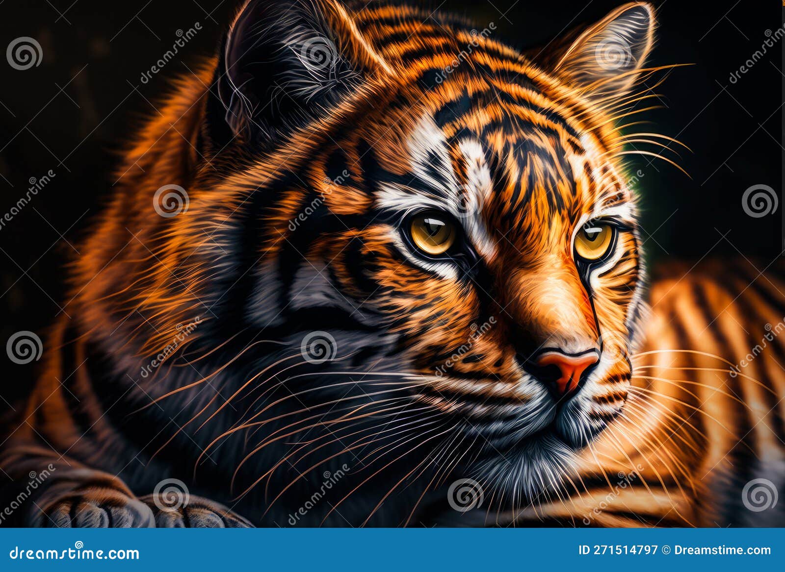 An Image of Tiger in Photoshop. Generative AI Stock Illustration ...