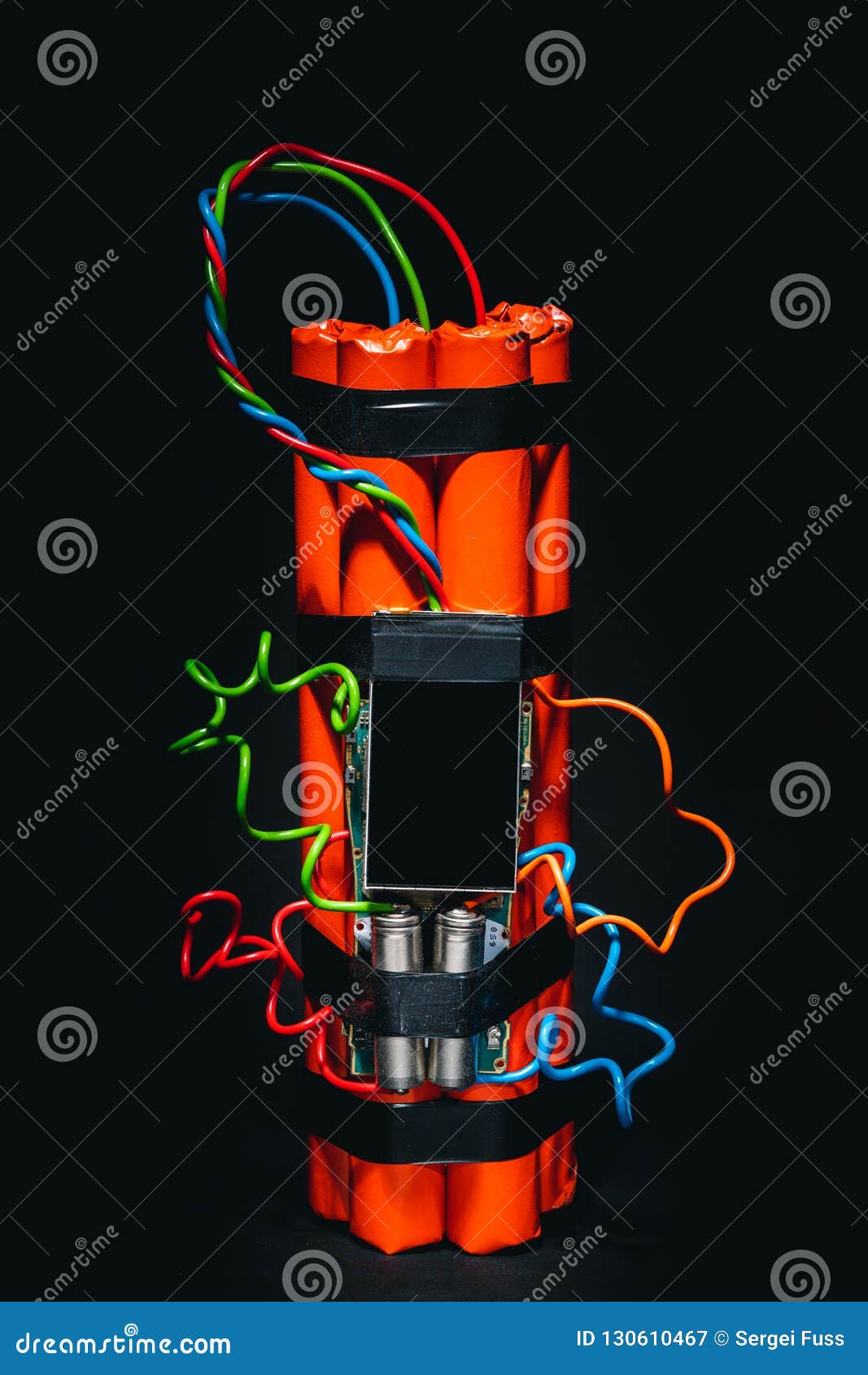 Image of a Time Bomb on a Dark Background. Countdown Timer To De Stock ...