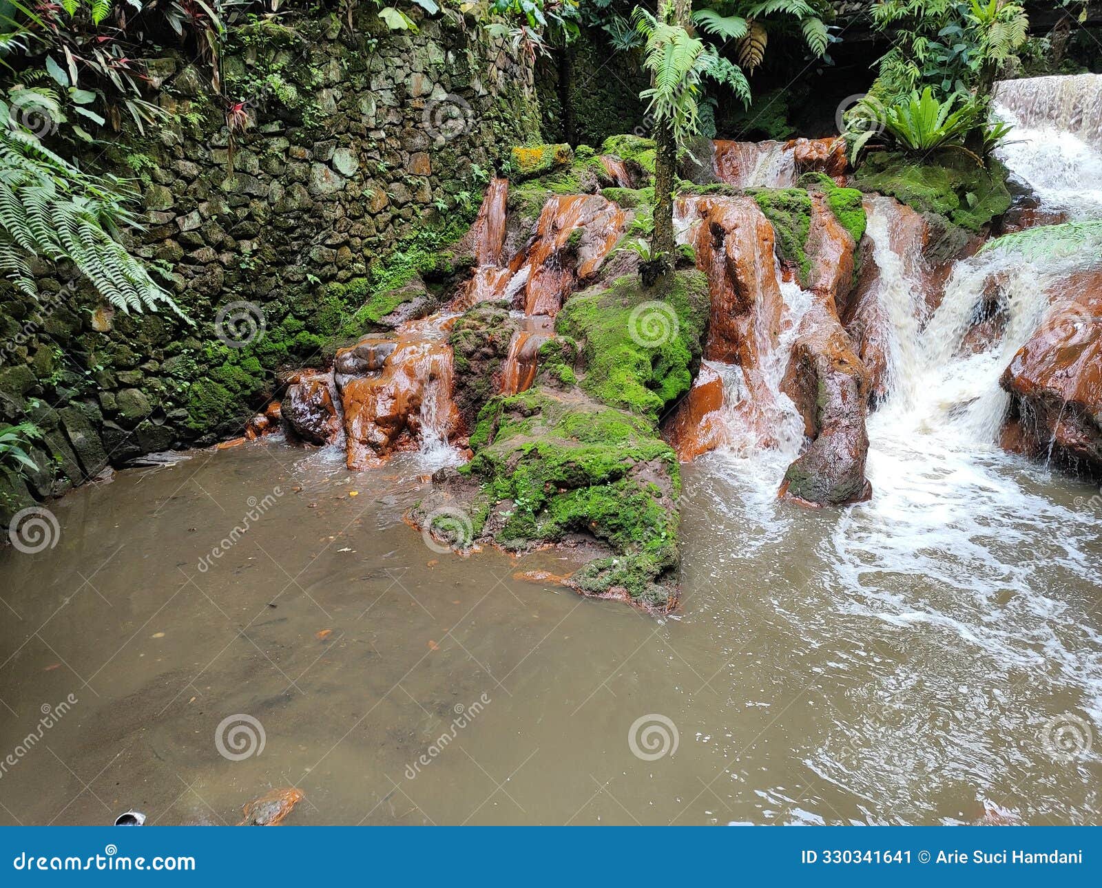 Image of Tiny Waterfall on the River Stock Image - Image of rapid ...