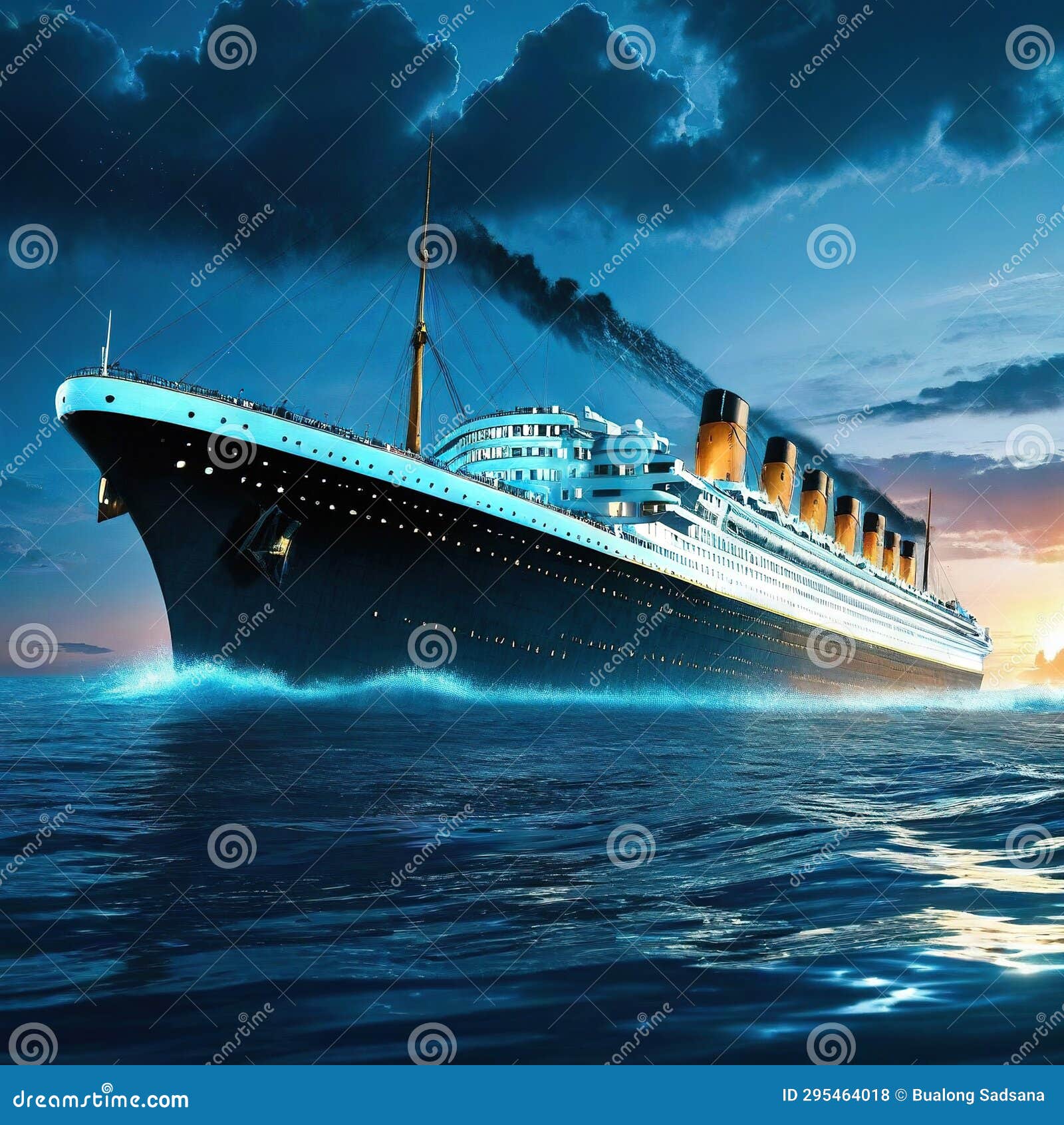 Titanic Sinking Stern Railing Notice Sign Royalty-Free Stock ...