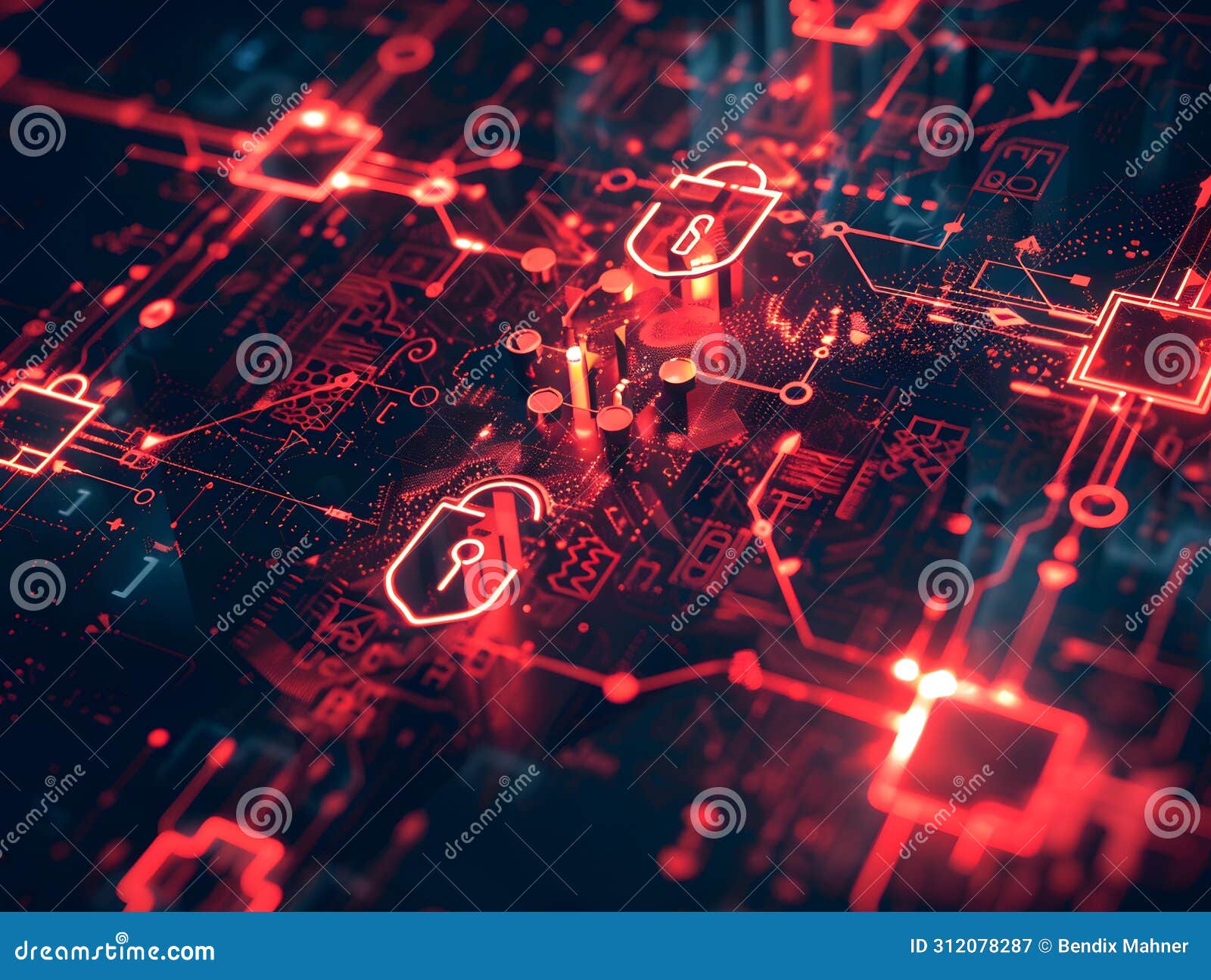 Abstract Encryption Keys Dance Cybersecurity Digital Artistic ...