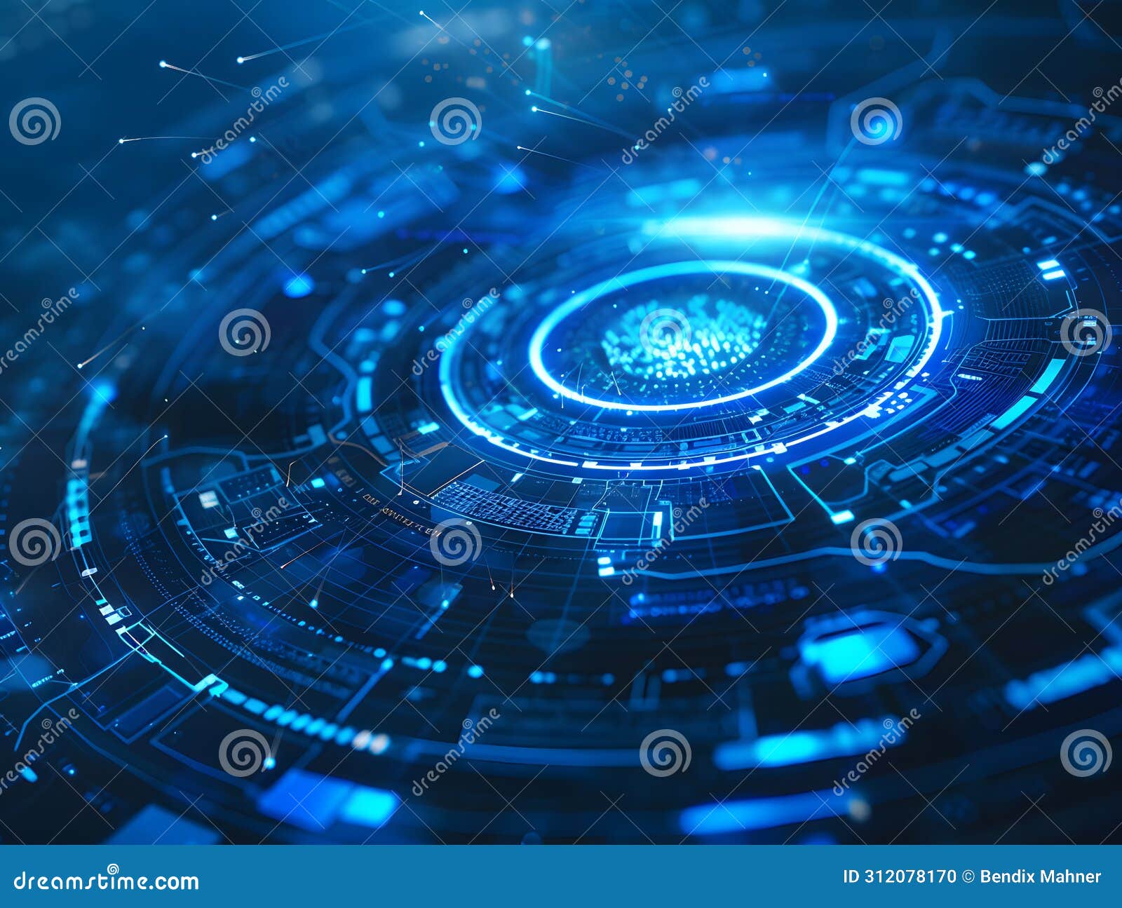 Abstract Futuristic Technological Convergence in Digital Art - Digital ...