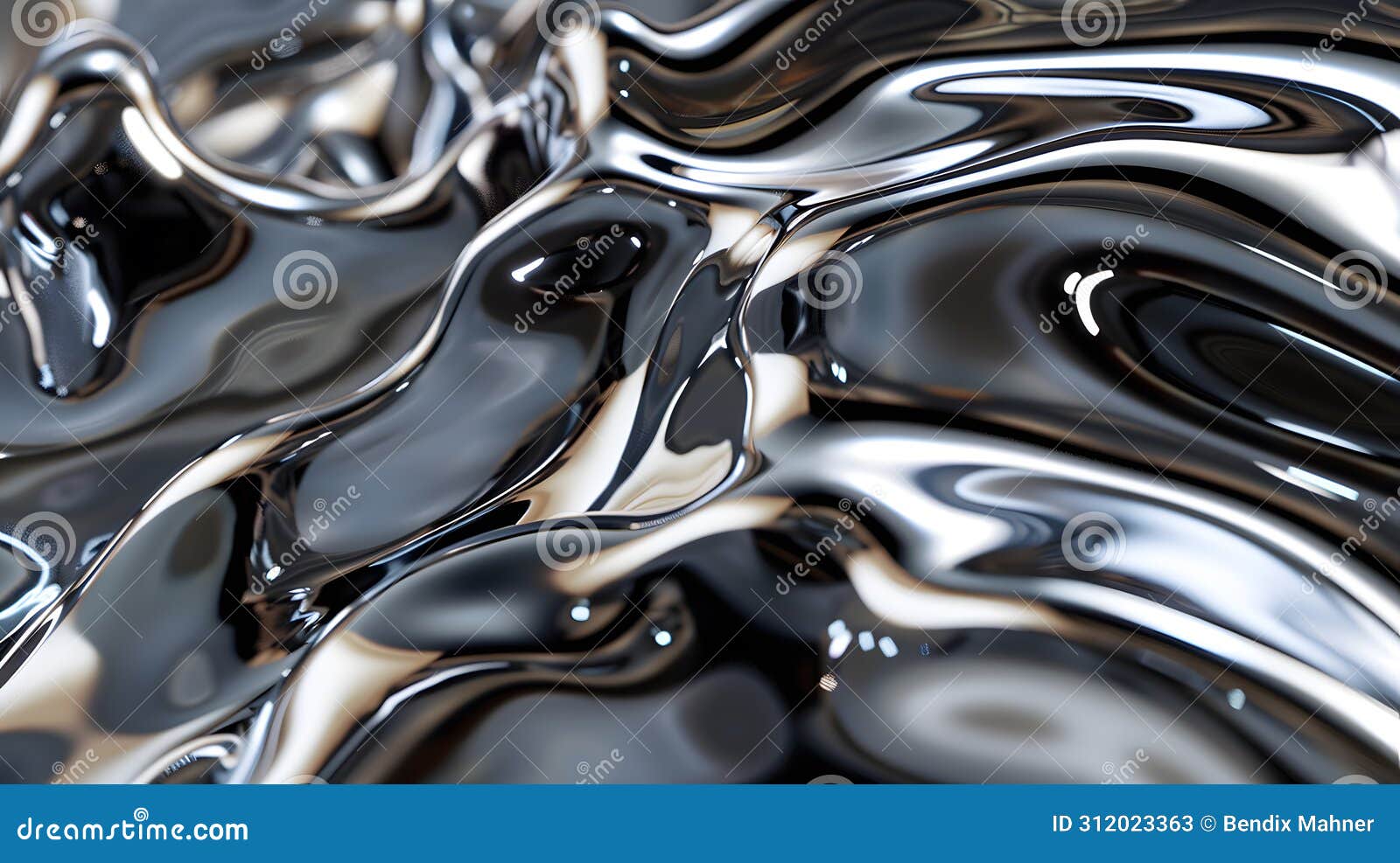 Abstract Liquid Metal Drips and Flows Background Artistic Texture ...