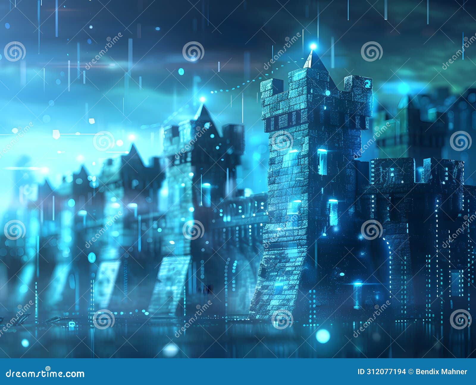 Firewall Fortress Abstract Background - Cybersecurity Protection ...