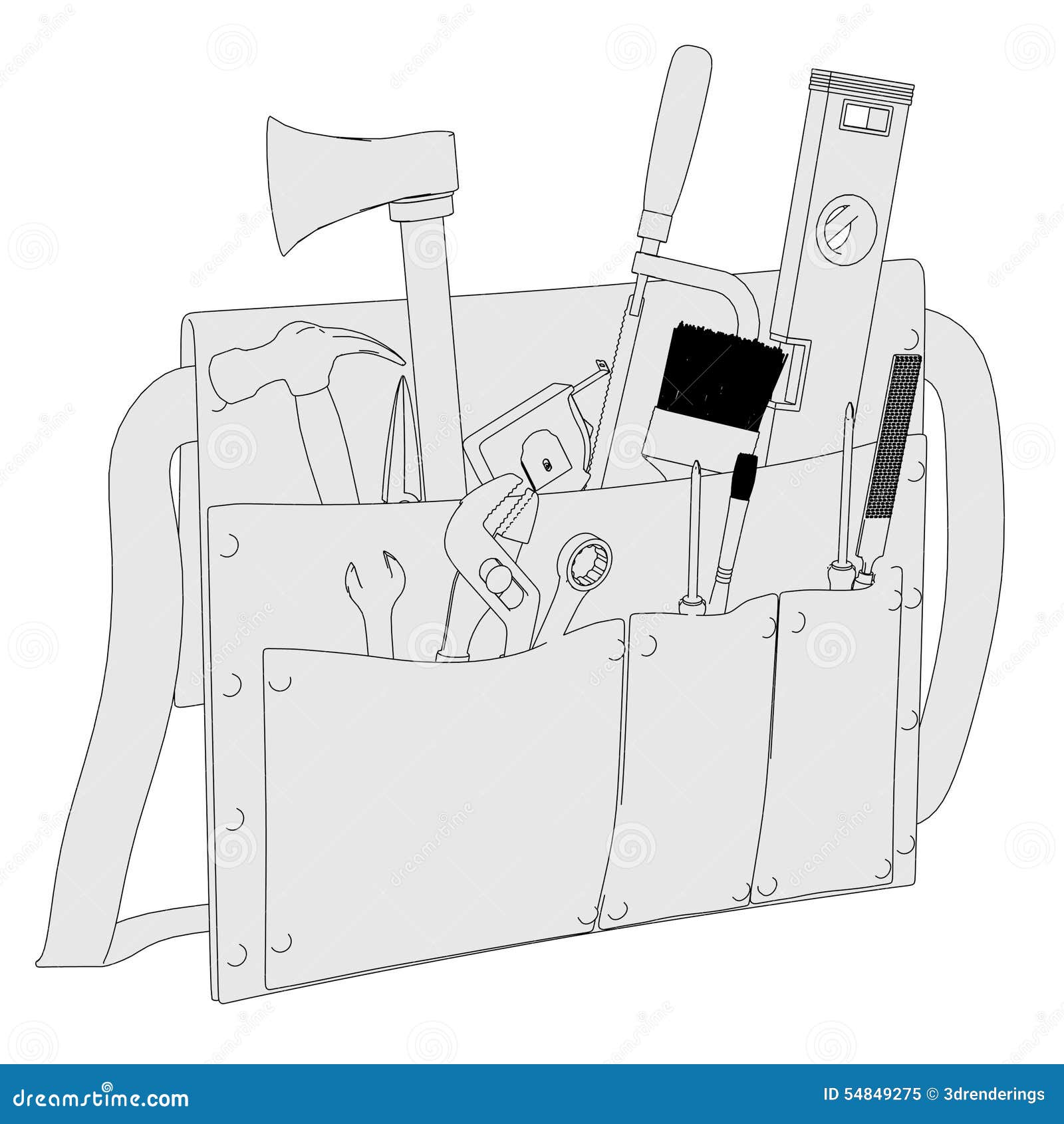 Image of toolbag stock illustration. Illustration of toolbag - 54849275