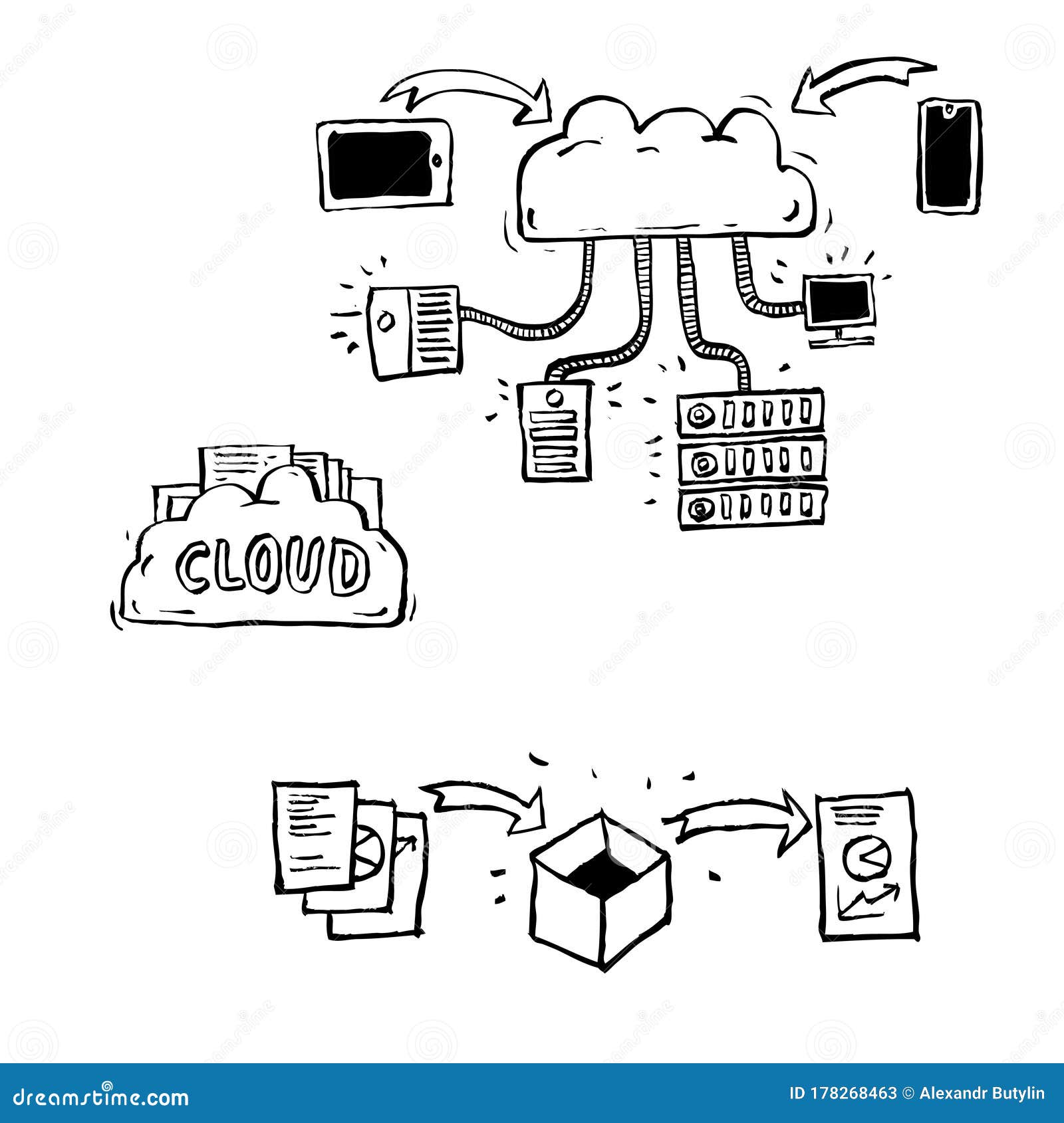Image on the Topic of Digital Storage in Cloud Systems, Information ...