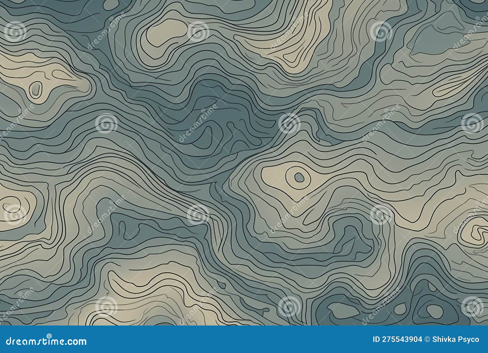 Image of Topographic Contour Lines Map Seamless Pattern Generative AI ...