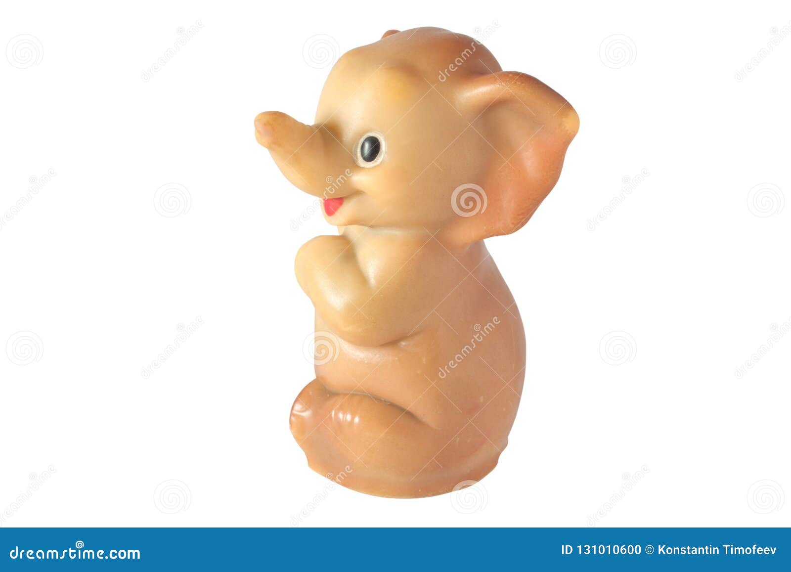 Image of a Toy Rubber Elephant Isolated on a White Background. Stock ...