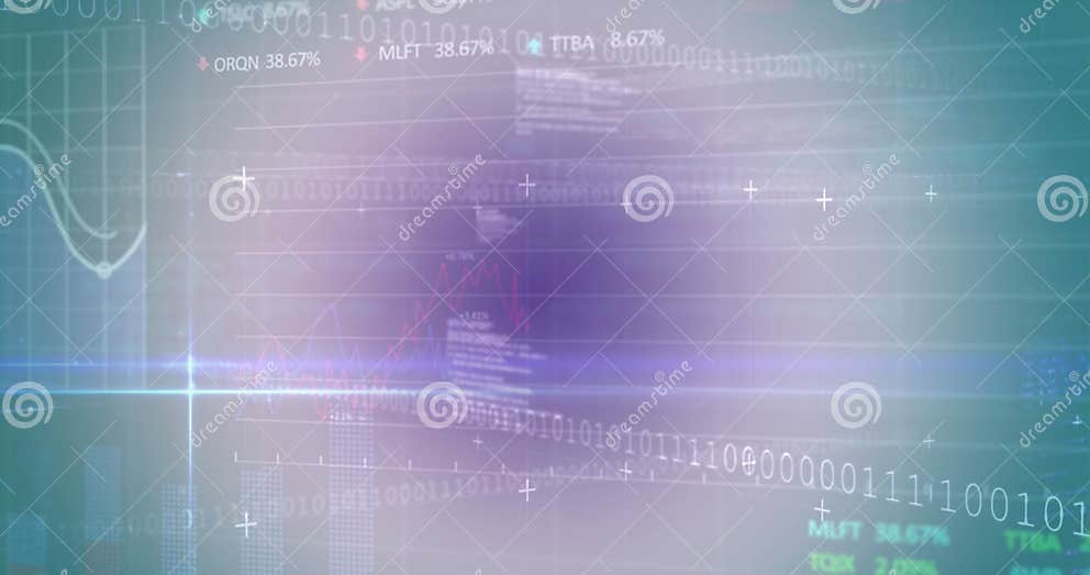 Image of Trading Boards, Graphs, Binary Codes and Computer Language Over Abstract Background ...