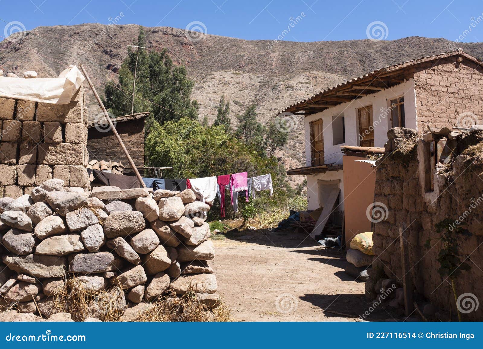 Image of a Traditional House in the Peruvian Andes. Stock Photo - Image ...