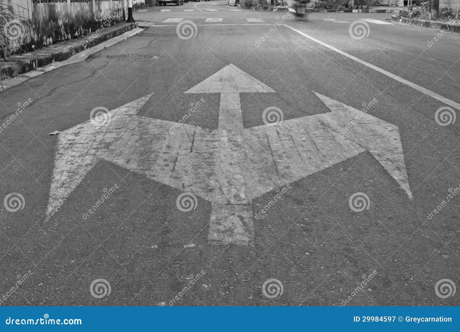 Traffic Signs on the Road Surface Stock Image - Image of sign, grey ...