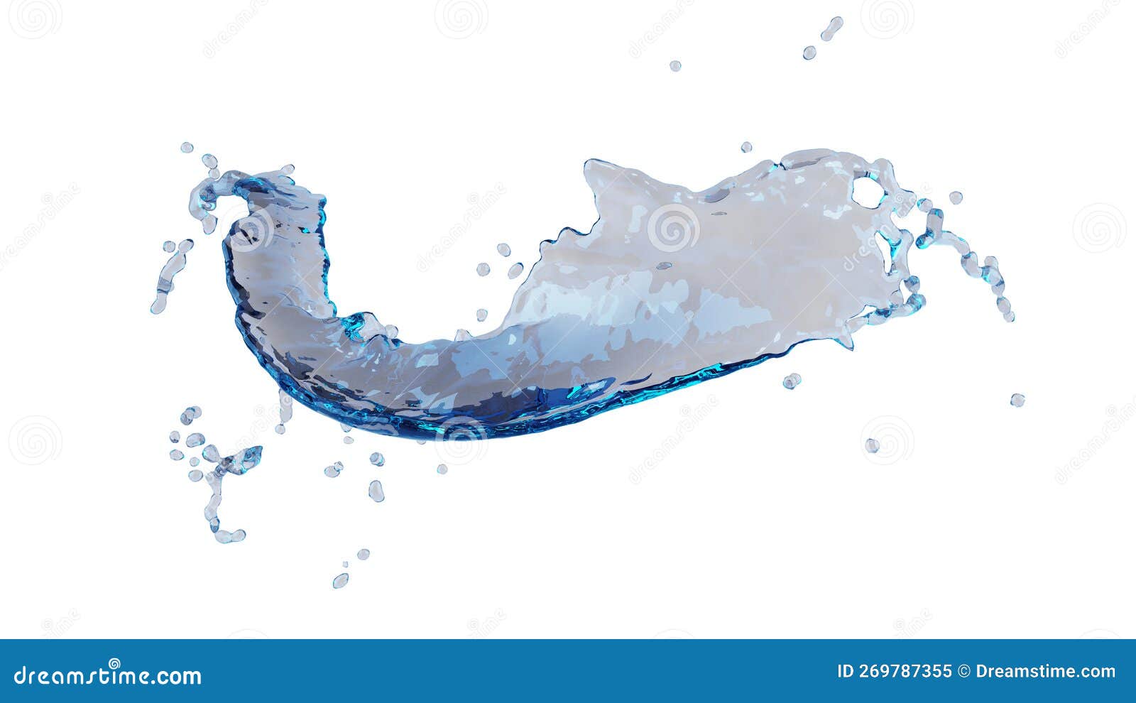 Image of a Transparent Water Splash. 3d Rendering Stock Illustration ...