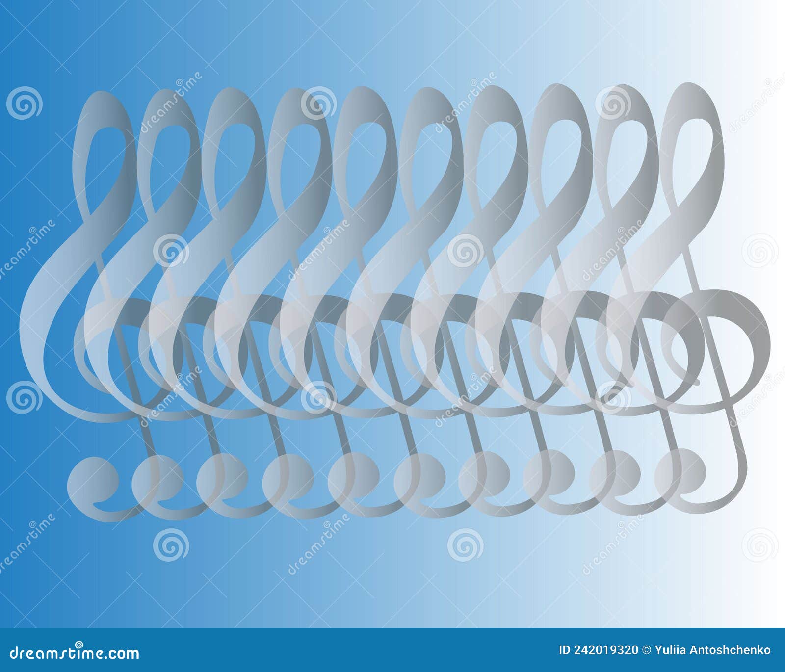 Image of a treble clefs . stock vector. Illustration of presentation ...