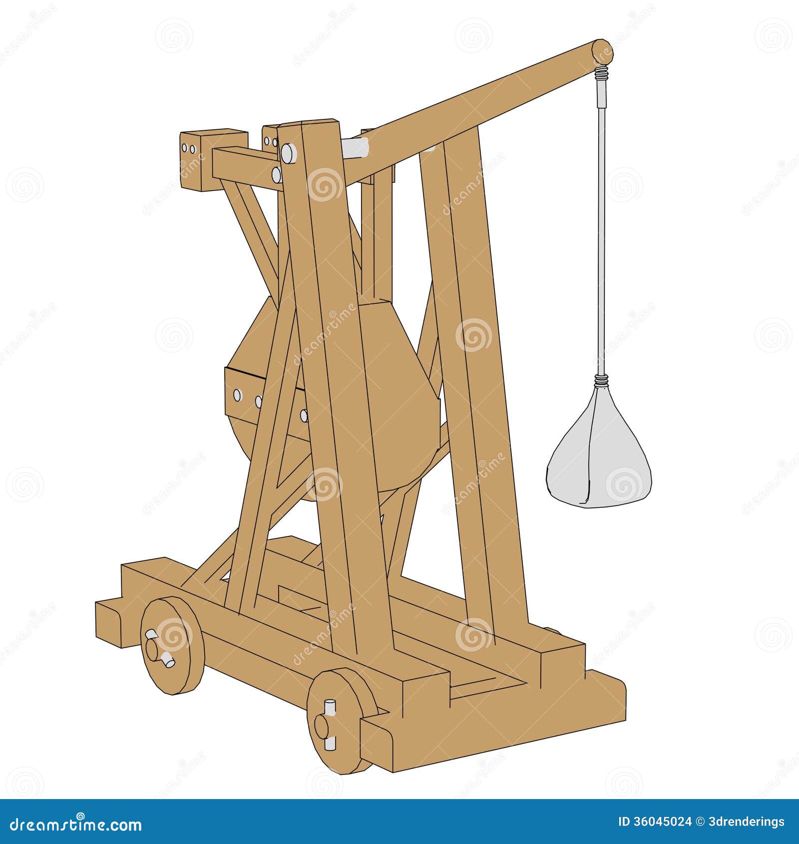 Image of trebuchet weapon stock illustration. Illustration of cartoon ...