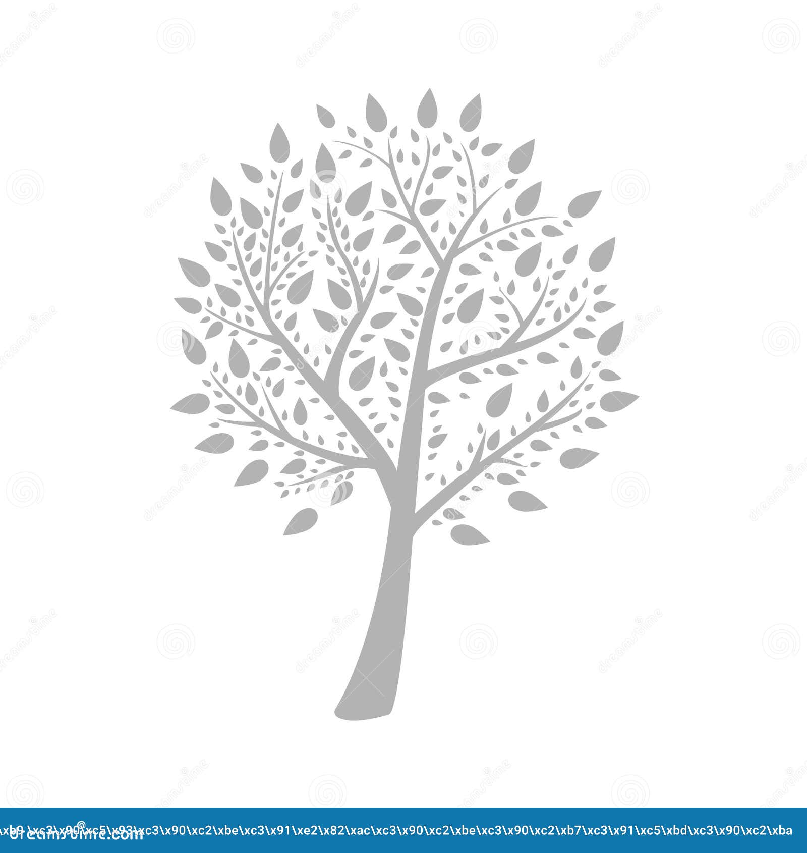 Image of a Tree on a White Background, Vector Illustration Stock Vector ...