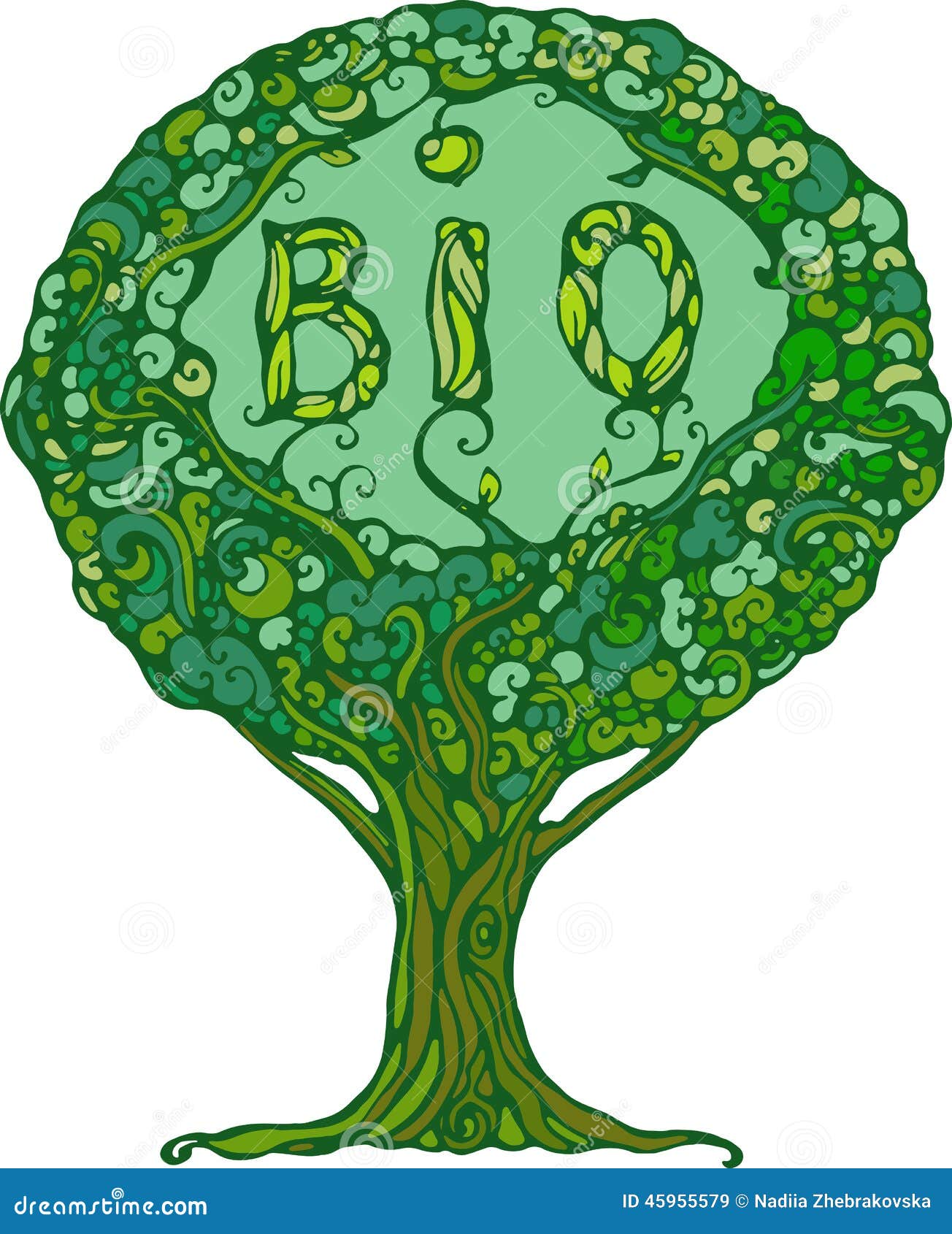 Image of Tree with Word Bio Stock Vector - Illustration of label ...