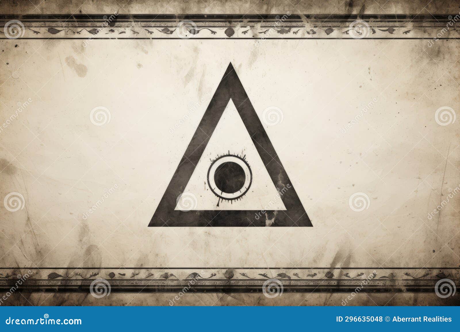 An Image of a Triangle with an Eye in it Stock Illustration ...