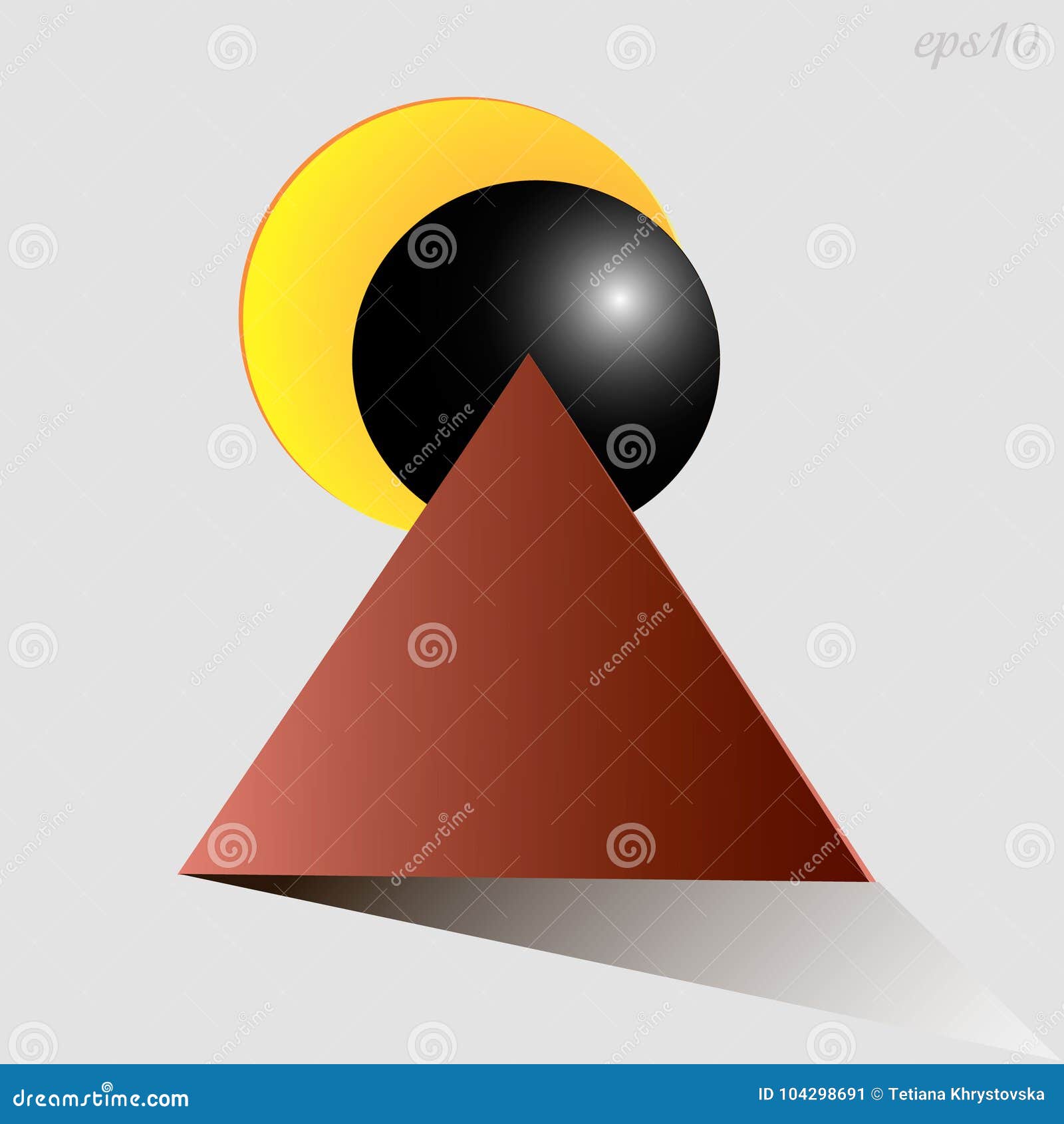 Eclipse Abstraction Drawing Stock Vector - Illustration of geometry ...