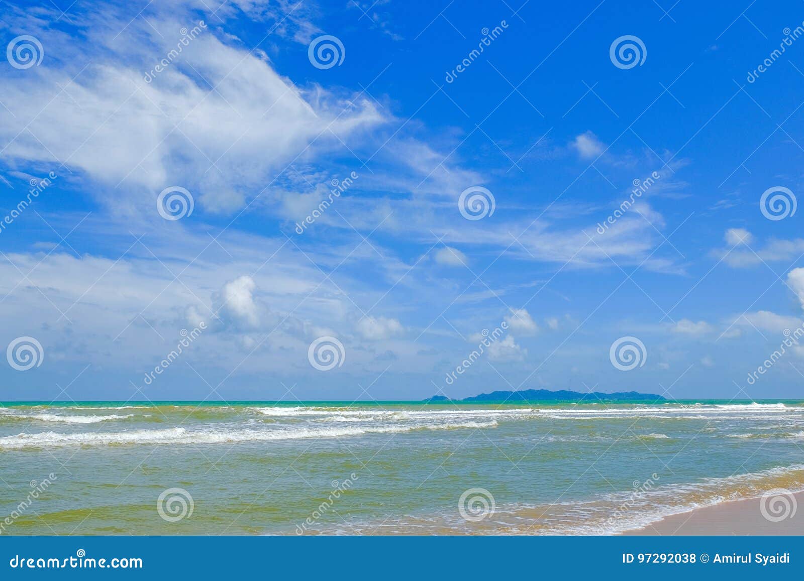 Tropical Sea View at Sunny Day Stock Photo - Image of resort, shore ...