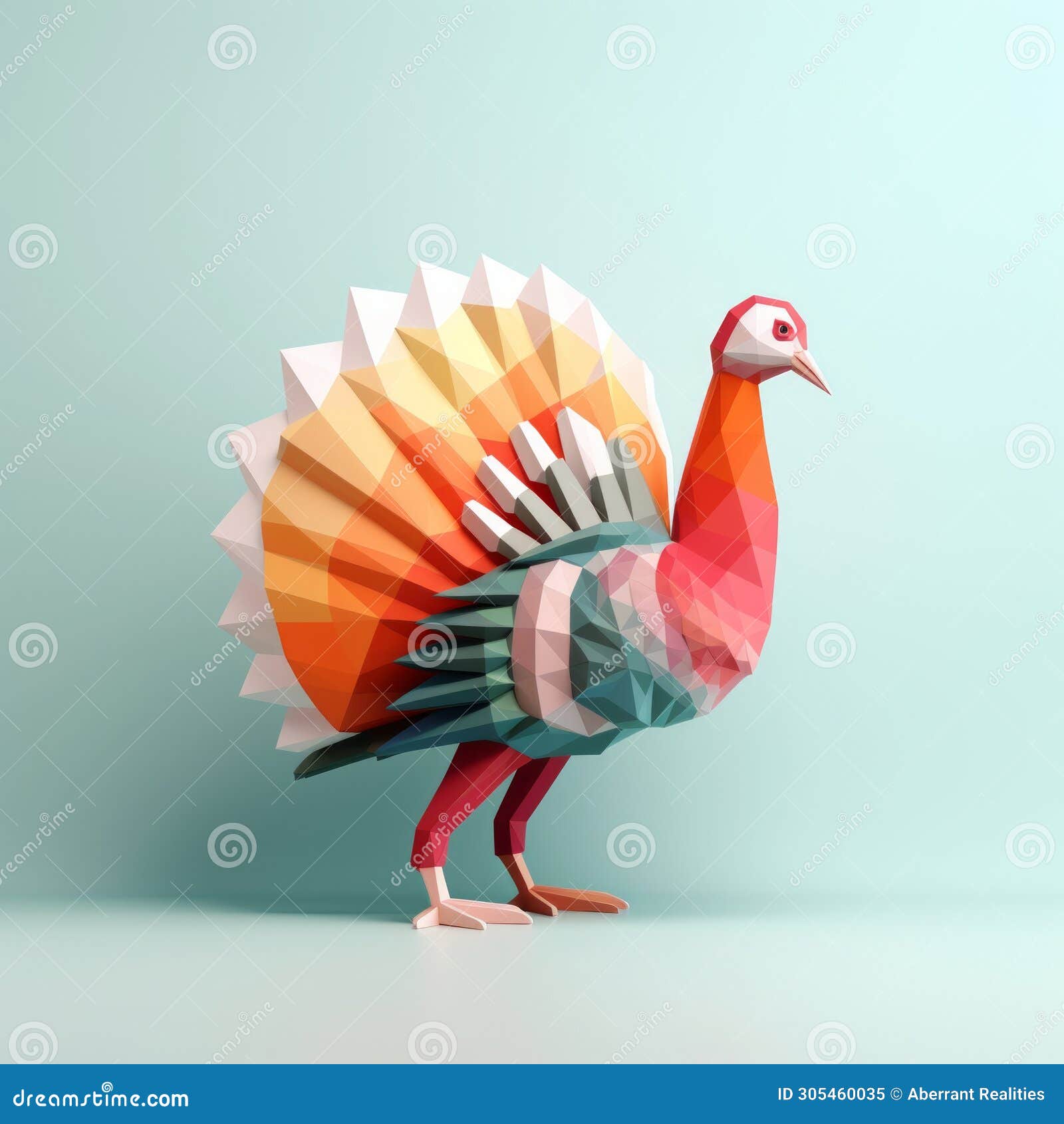 An Image of a Turkey Made Out of Paper Stock Illustration ...
