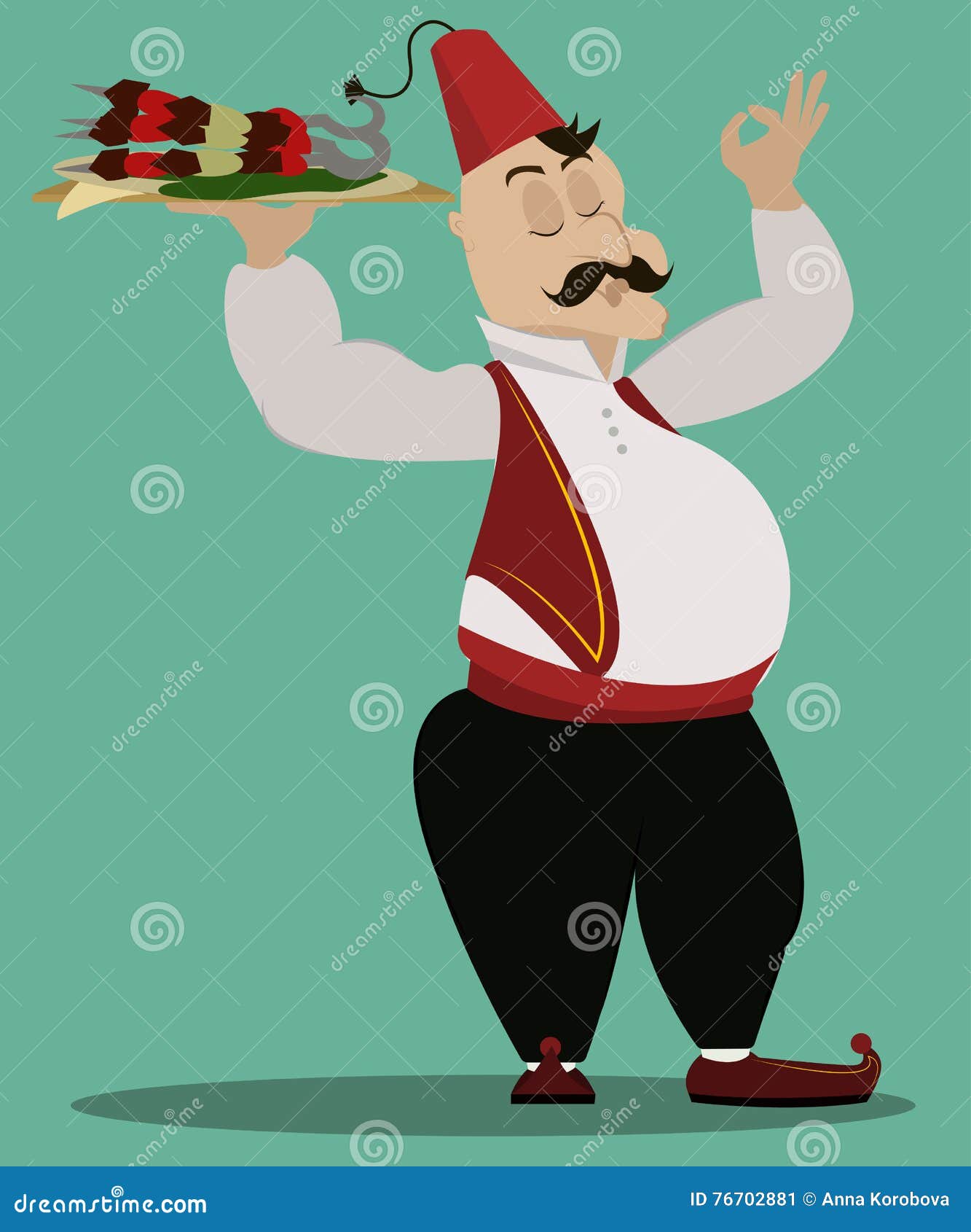 Image of the Turkish Man stock illustration. Illustration of cartoon ...