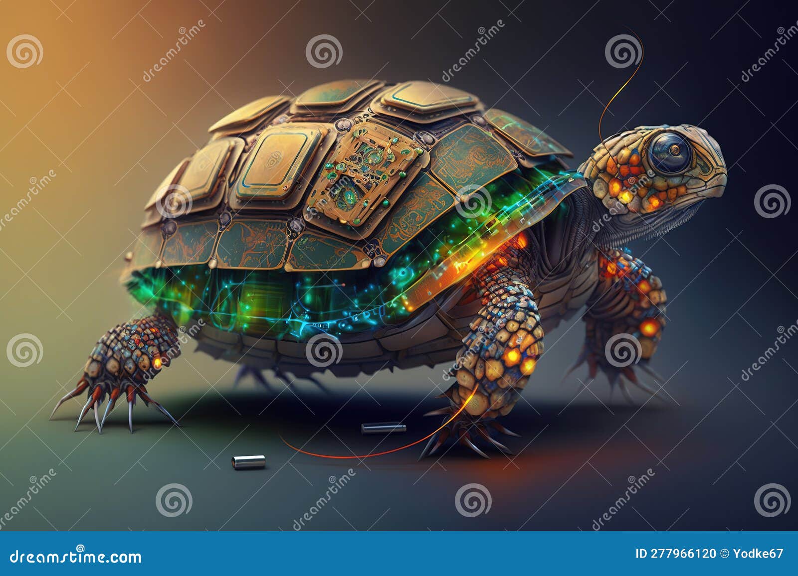 Image of a Turtle with Technology Concept. Wildlife Animals Stock ...
