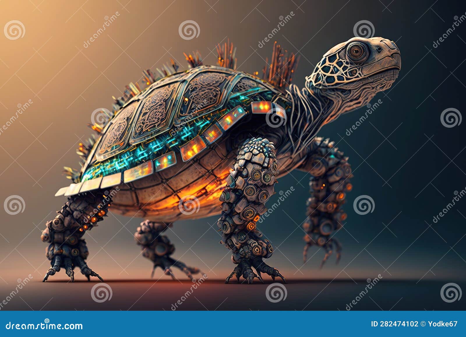 Image of a Turtle with Technology Concept. Wildlife Animals Stock ...
