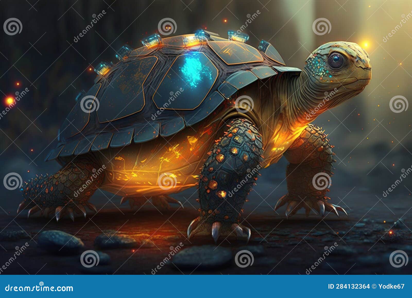 Image of a Turtle with Technology Concept. Wildlife Animals Stock ...
