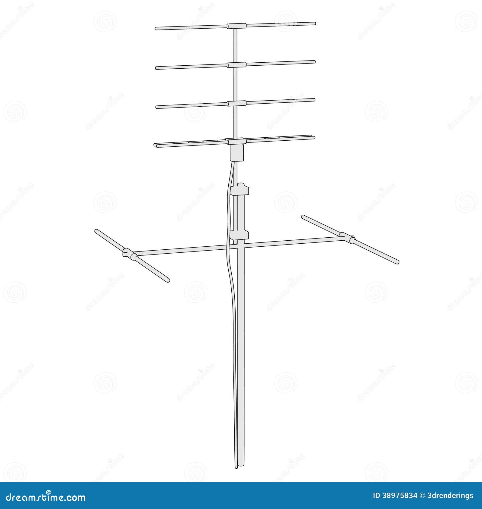 Image of tv antenne stock illustration. Illustration of handdraw - 38975834