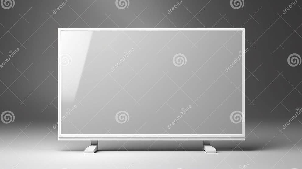 Image of a TV with a White Screen Generative AI Stock Illustration ...