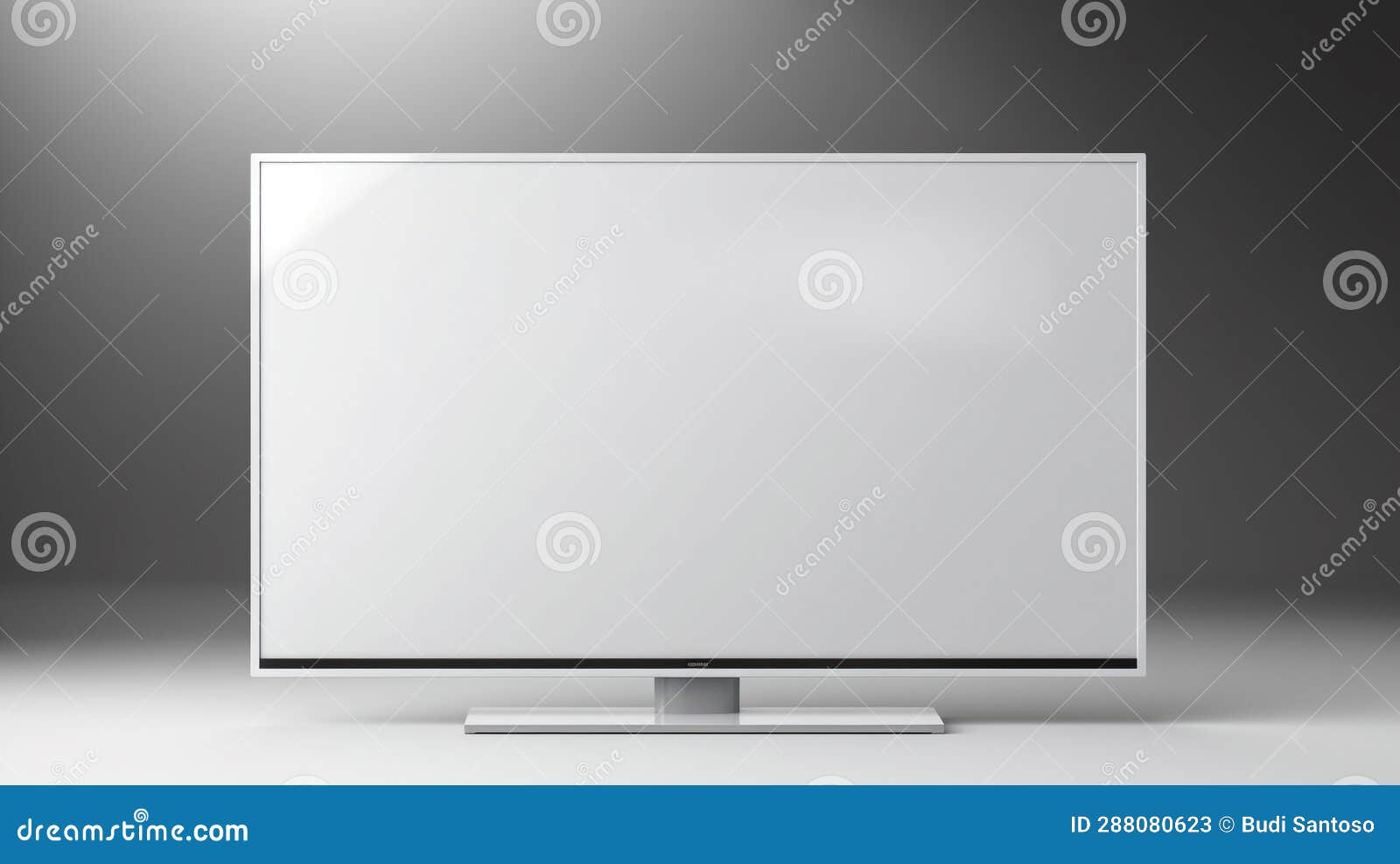 Image of a TV with a White Screen Generative AI Stock Illustration ...