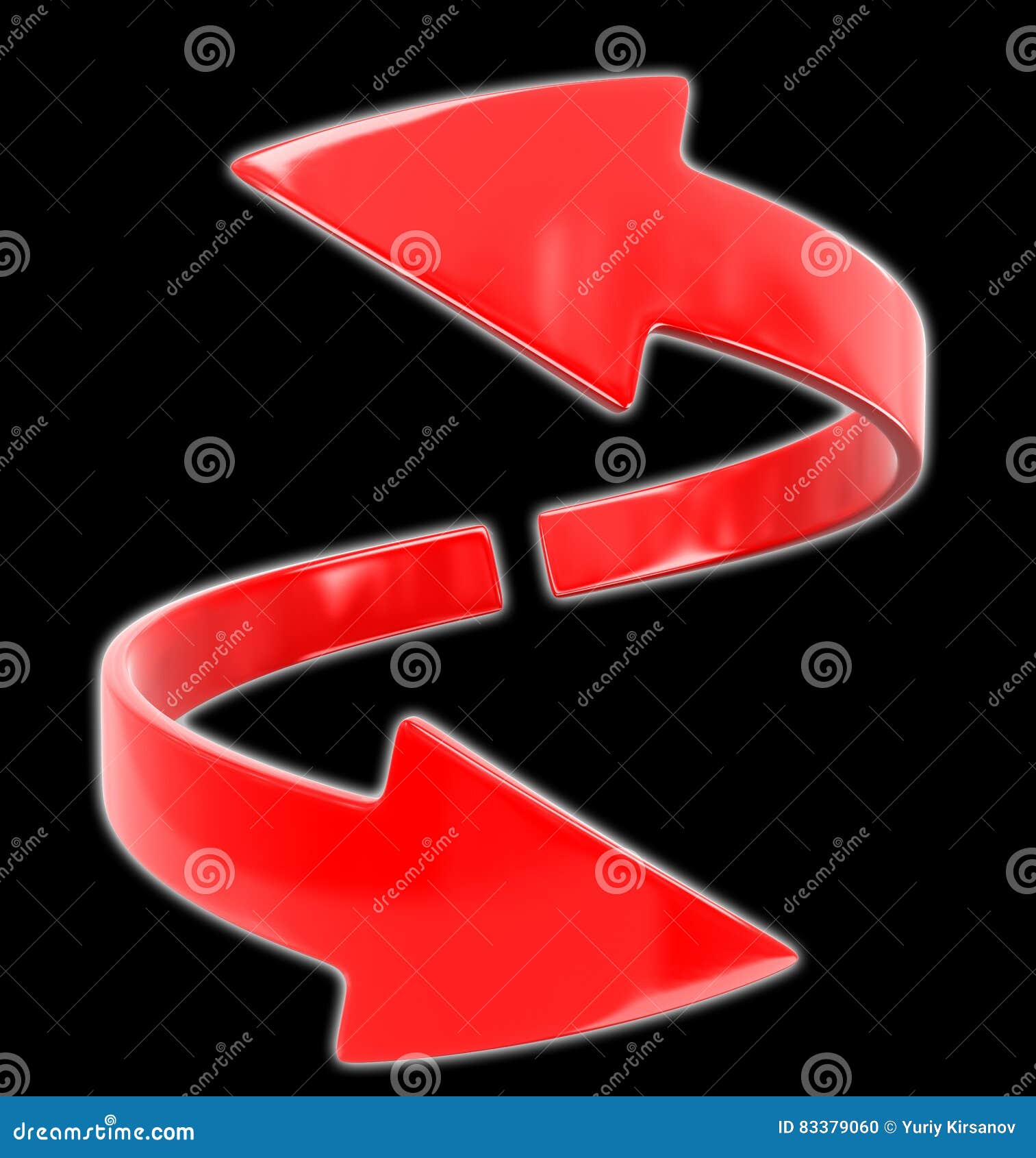 Image of Two arrows stock illustration. Illustration of uploading ...