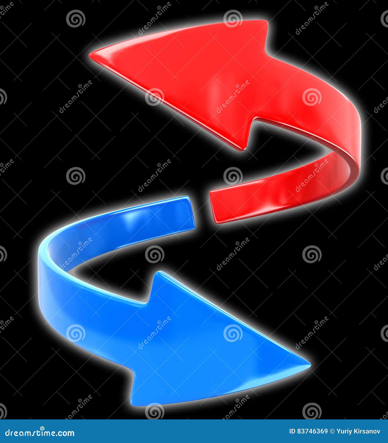 Image of Two arrows stock illustration. Illustration of separation ...